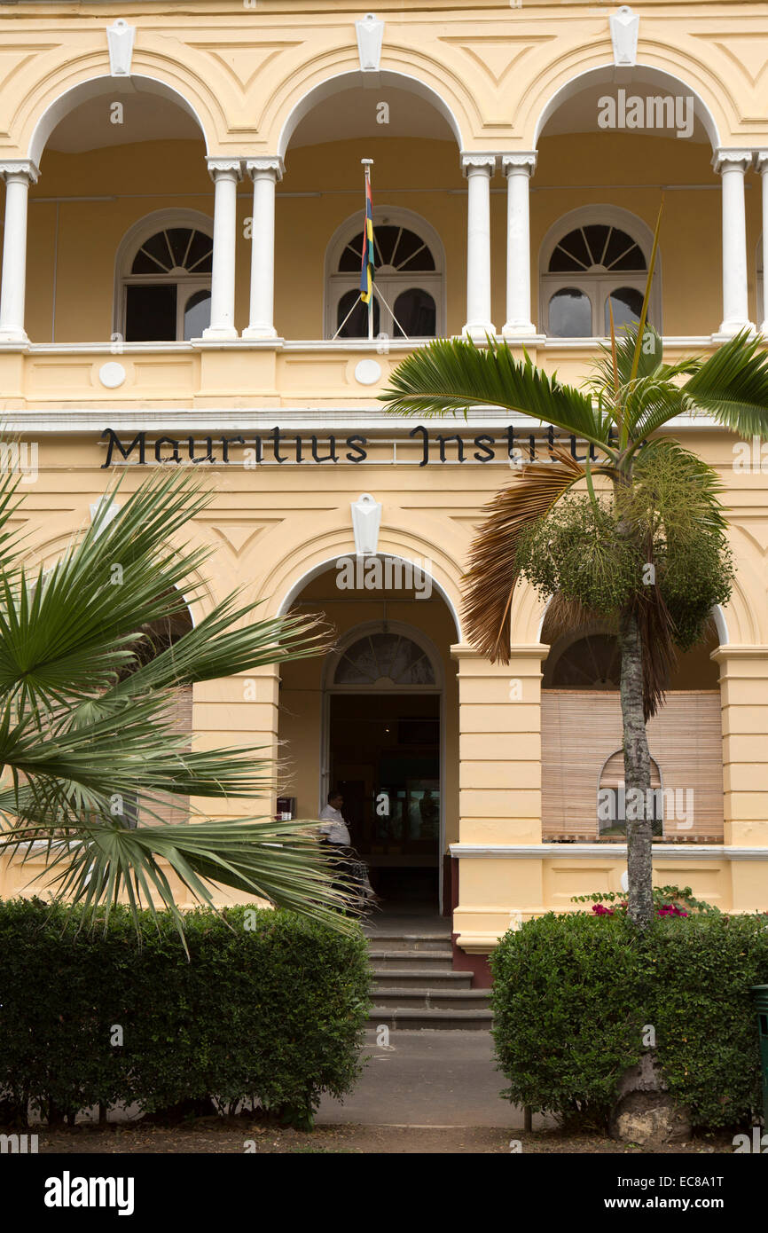 Mauritius, Port Louis, colonial façade of Natural History Museum in ...