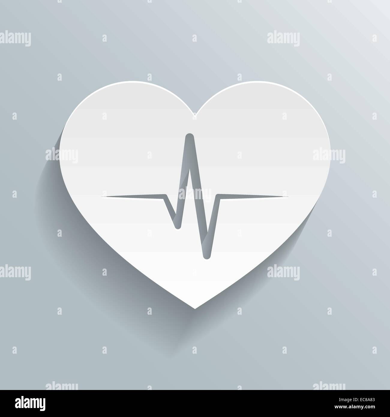 Heart beat rate icon, fitness and exercises concept vector illustration ...