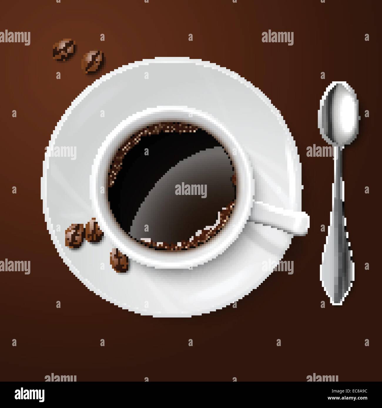 Espresso cup filled with coffee beans Stock Vector Images - Alamy