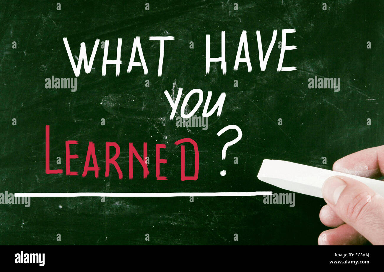 what have you learned Stock Photo - Alamy