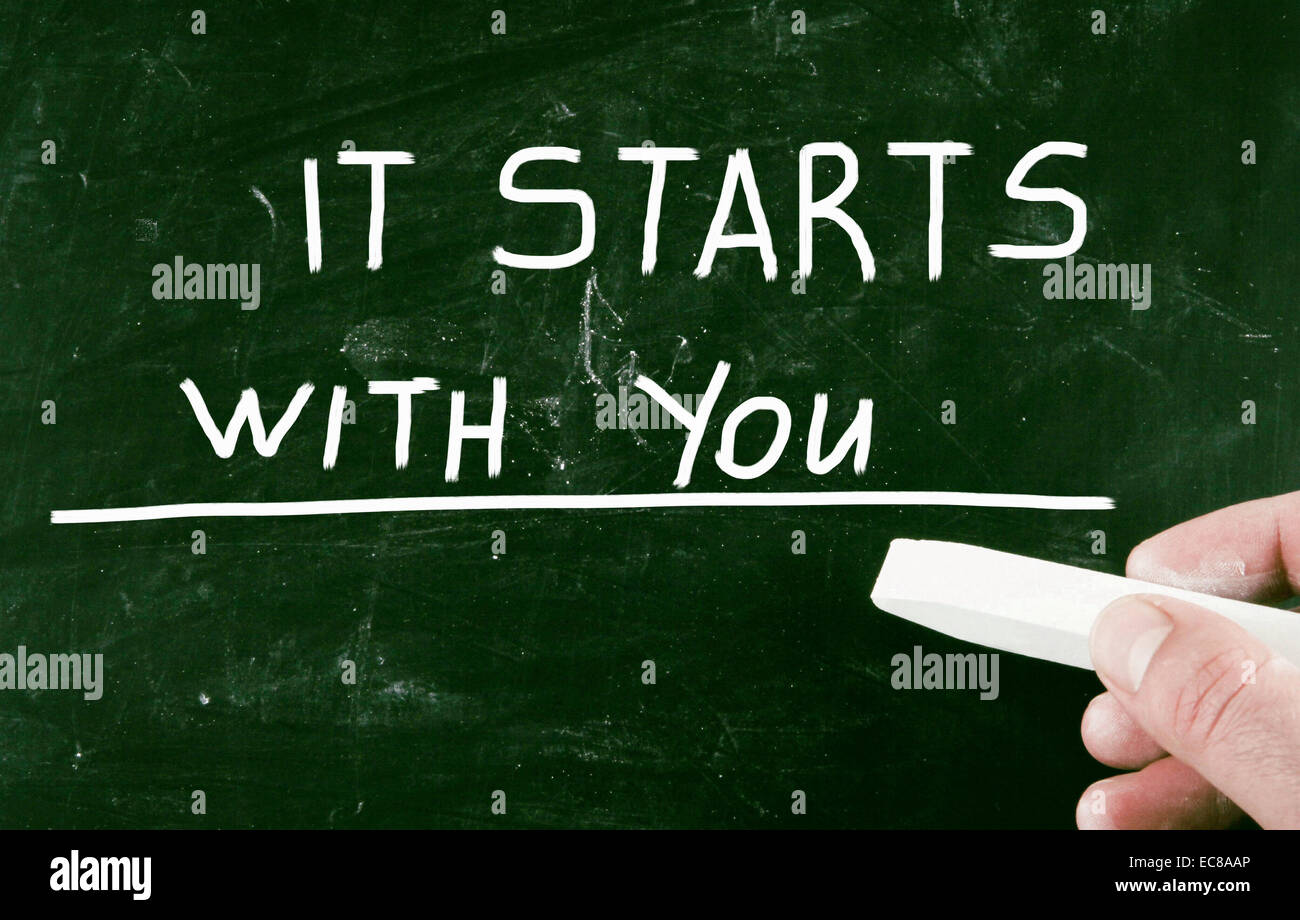 it starts with you Stock Photo - Alamy