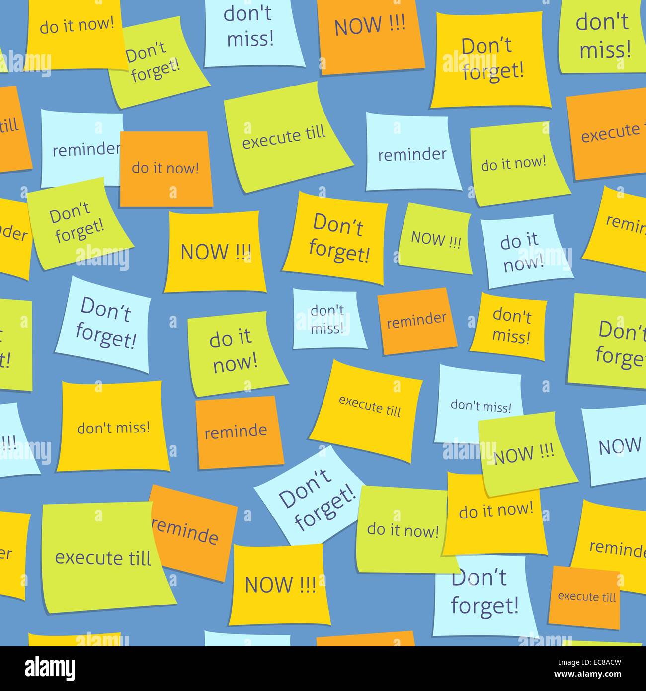 Seamless business sticky notes on the wall pattern background vector ...