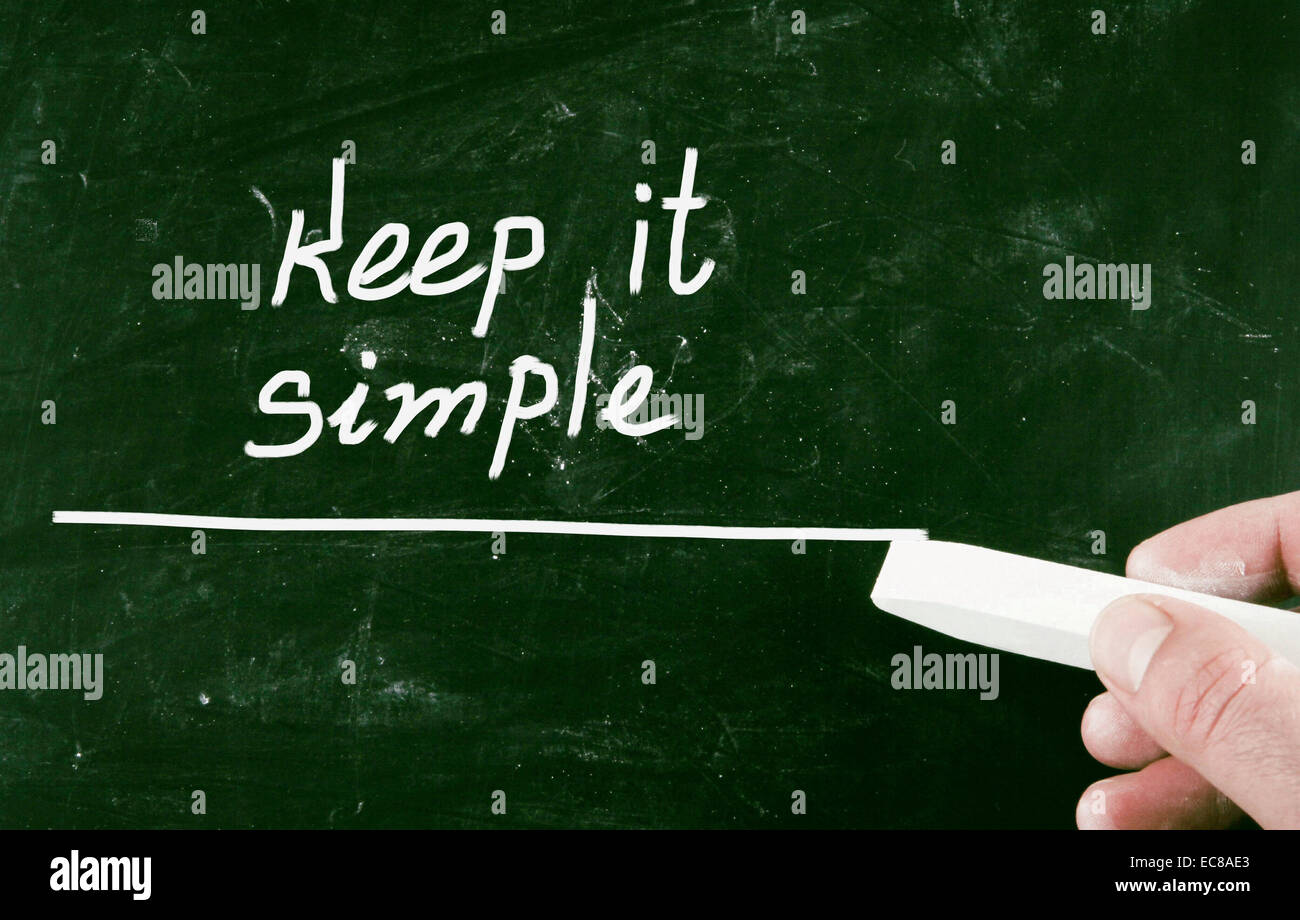 Keep simple simplicity simplify hi-res stock photography and images - Alamy