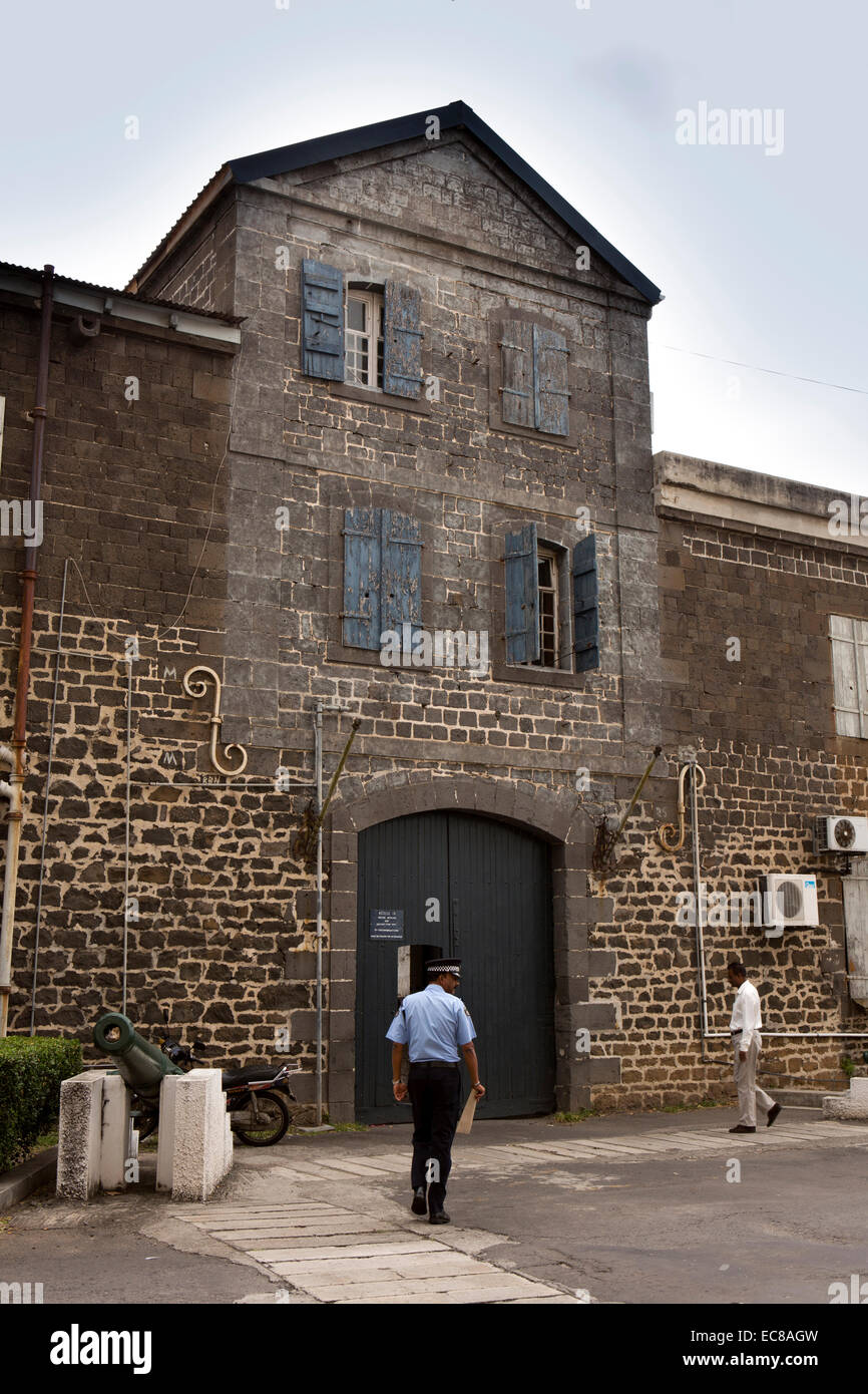 Mauritius, Port Louis, Jemmappes Street, Les Caserrnes Central, police ...