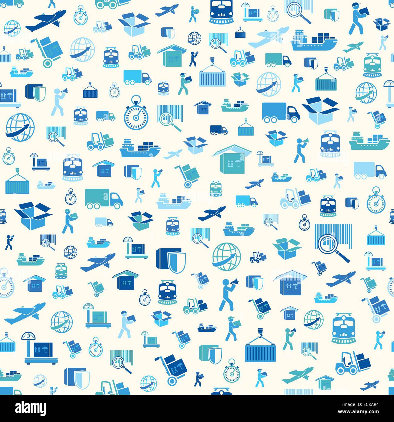 Seamless logistic transportation service pattern background vector ...