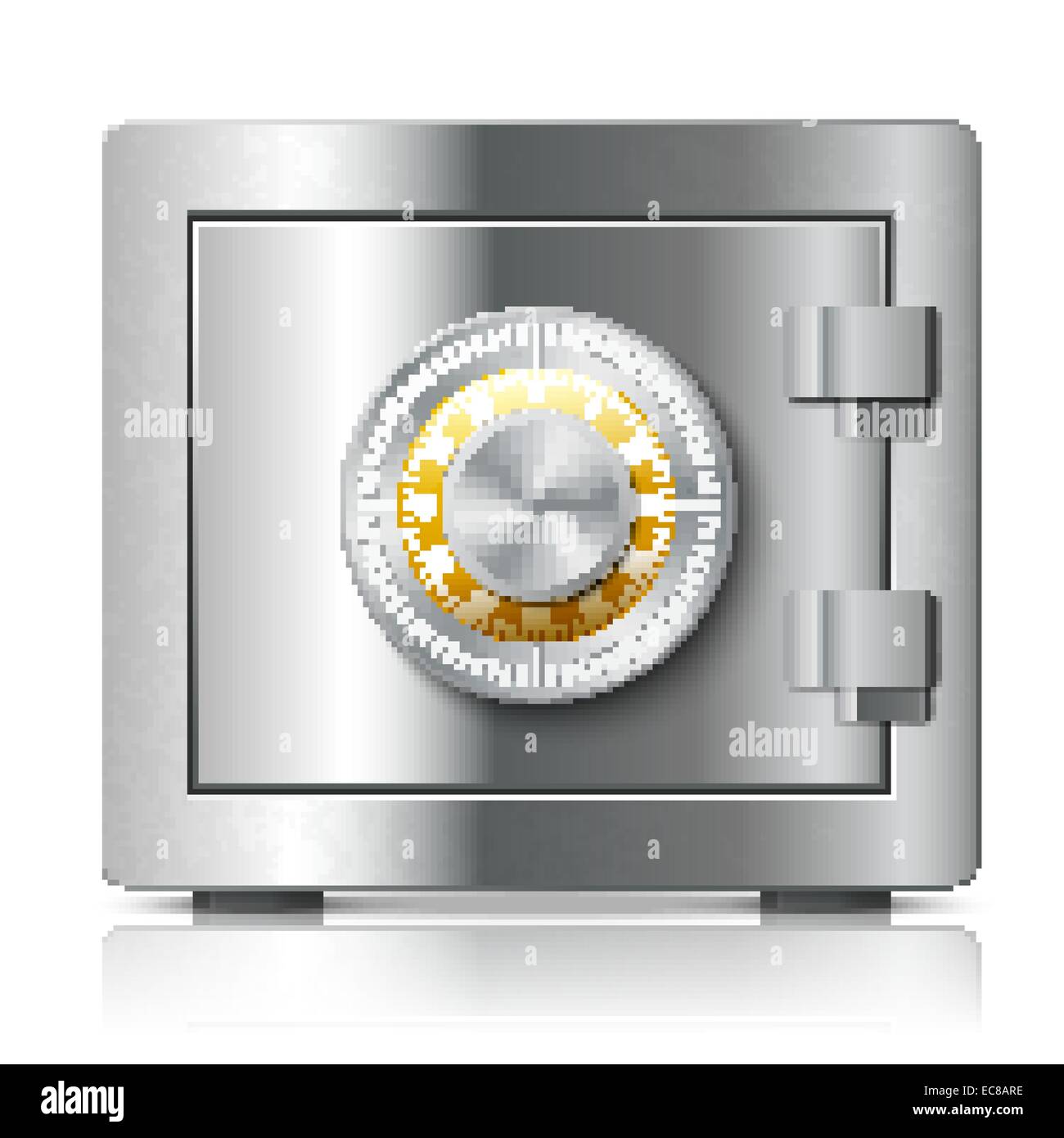 Realistic steel safe icon security concept with code lock vector ...