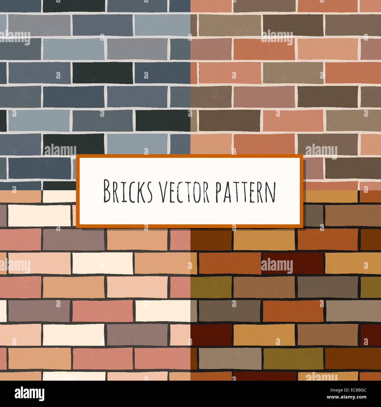 Seamless old grunge and mixed color classic brick blocks wall pattern ...