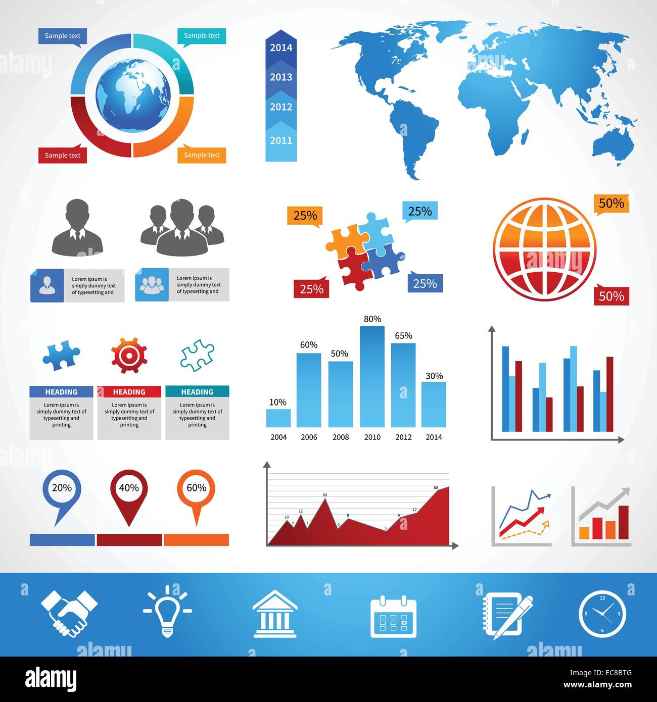 Business infographics layout design elements for charts and graphs ...