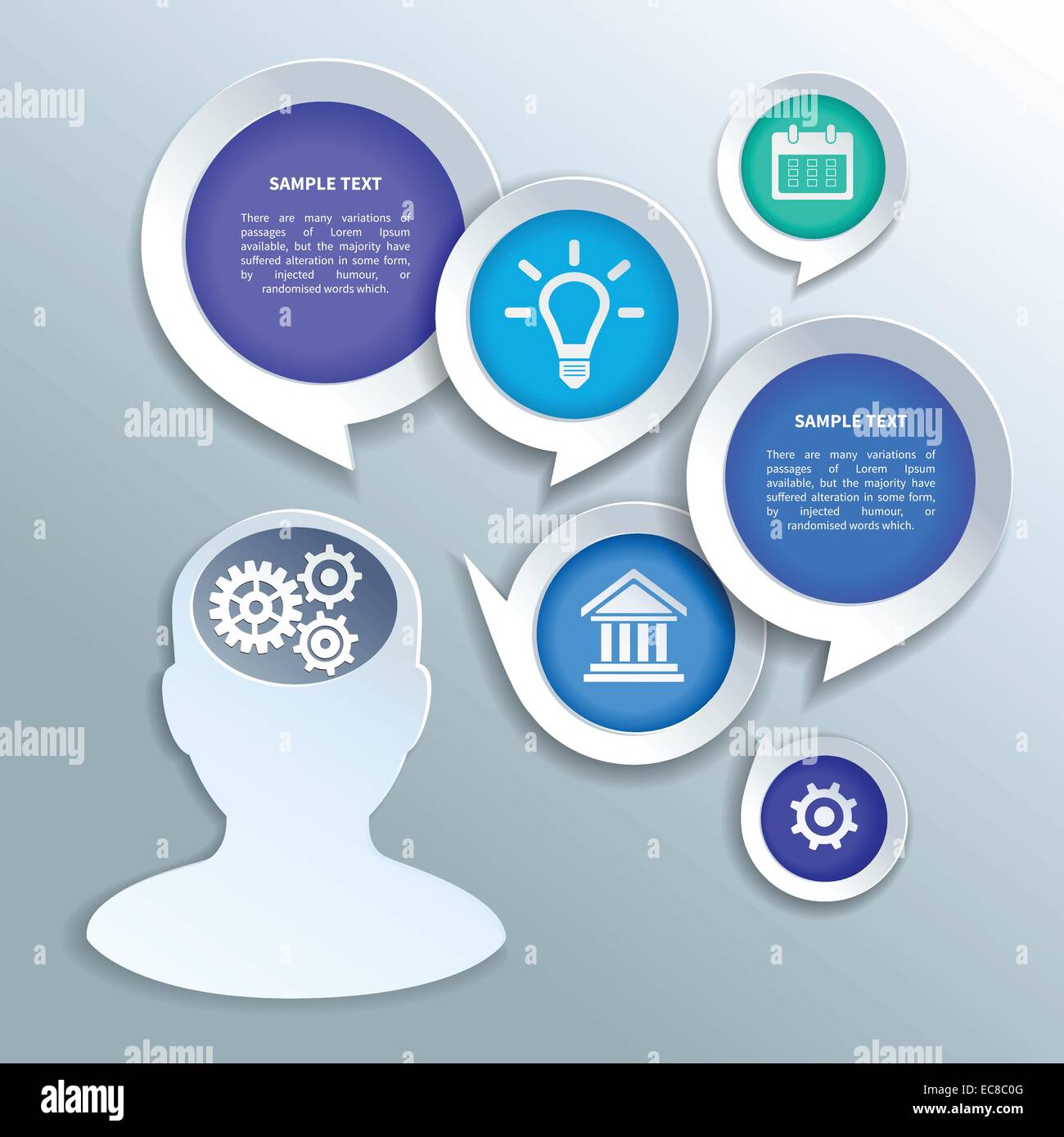 Abstract paper business infographics design elements for presentation ...