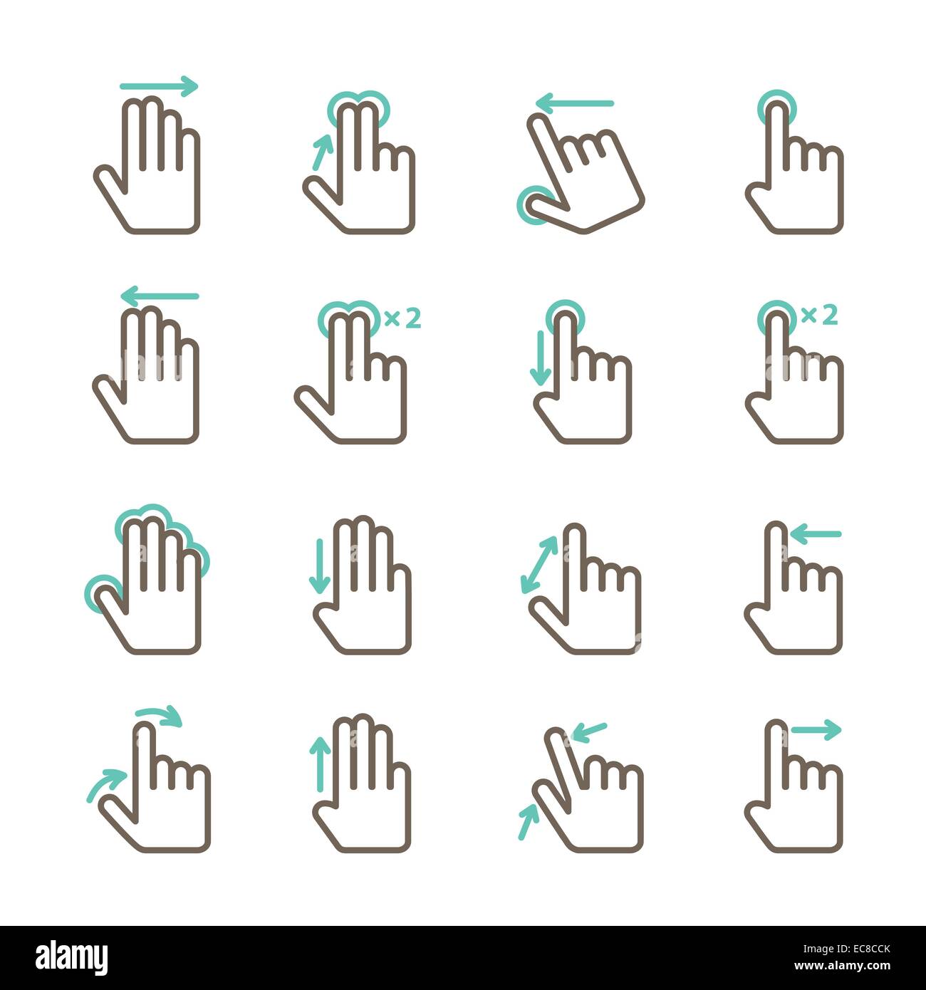Touch screen hand gestures icons set for mobile application design ... Touch screen hand gestures icons set for mobile application design ...