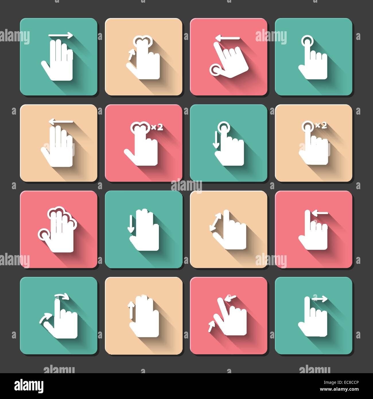 Touch screen hand gestures design elements for mobile user interface ...