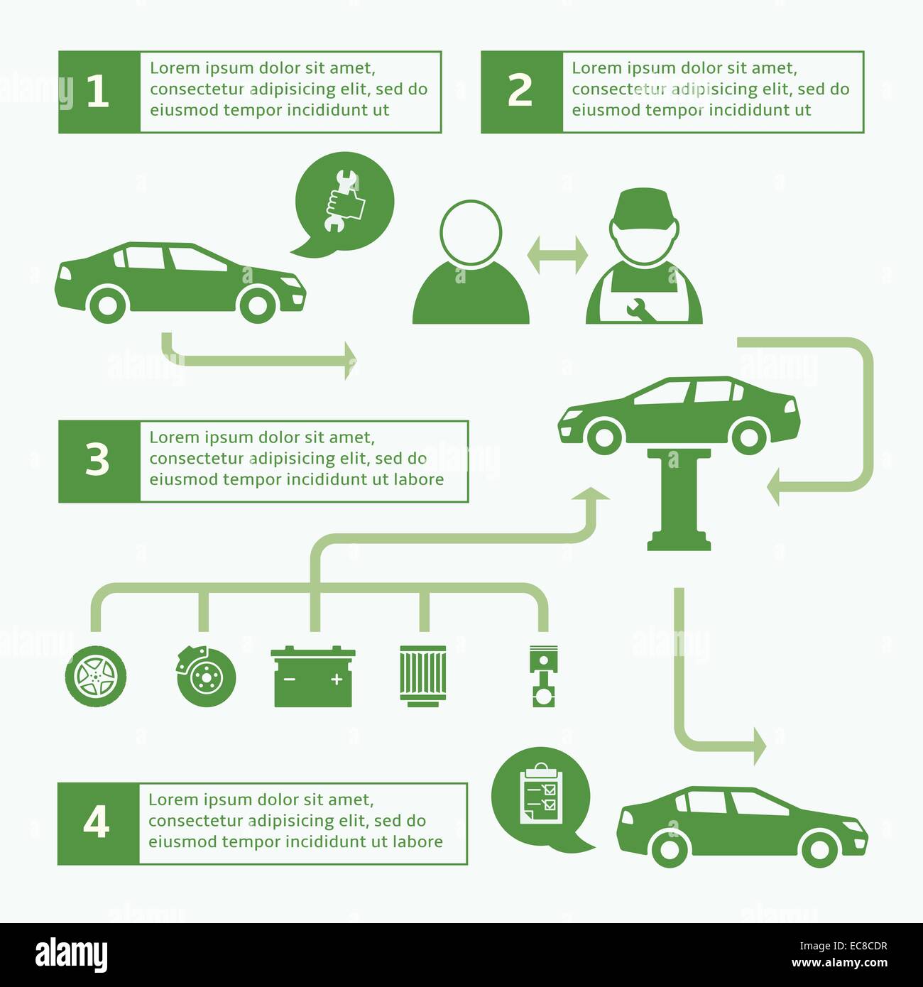Car auto service brochure infographics layout template design with ...