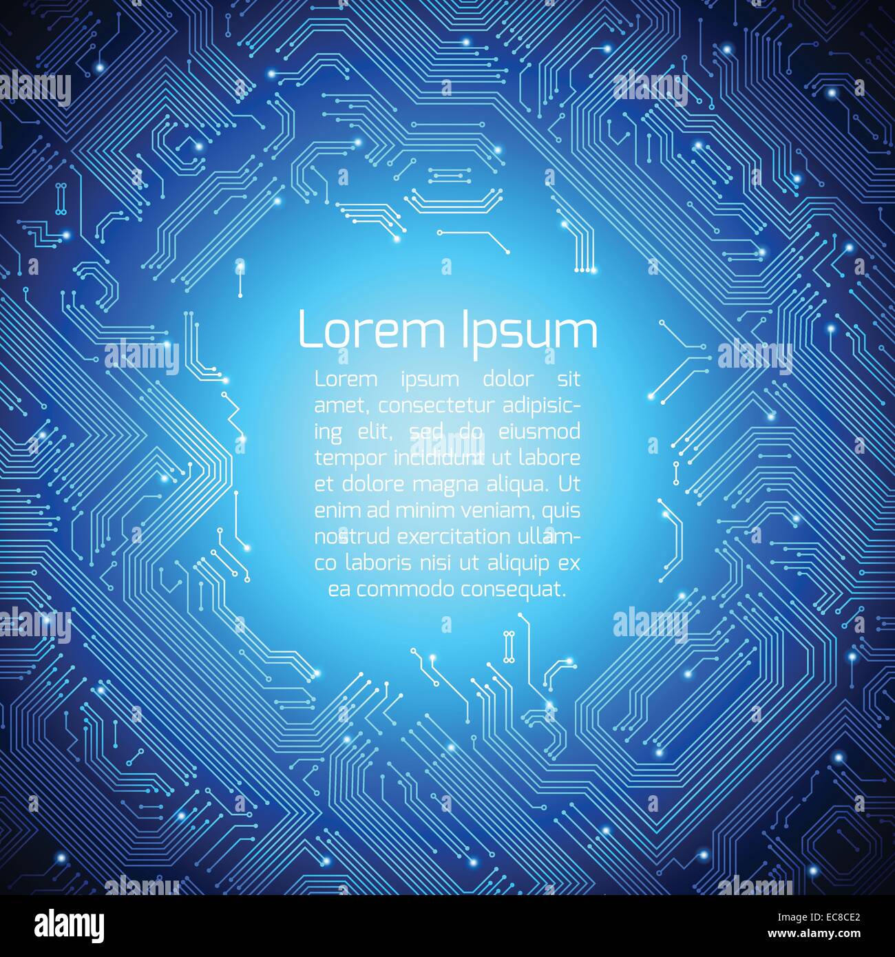 Decorative computer technology circuit board background print vector ...