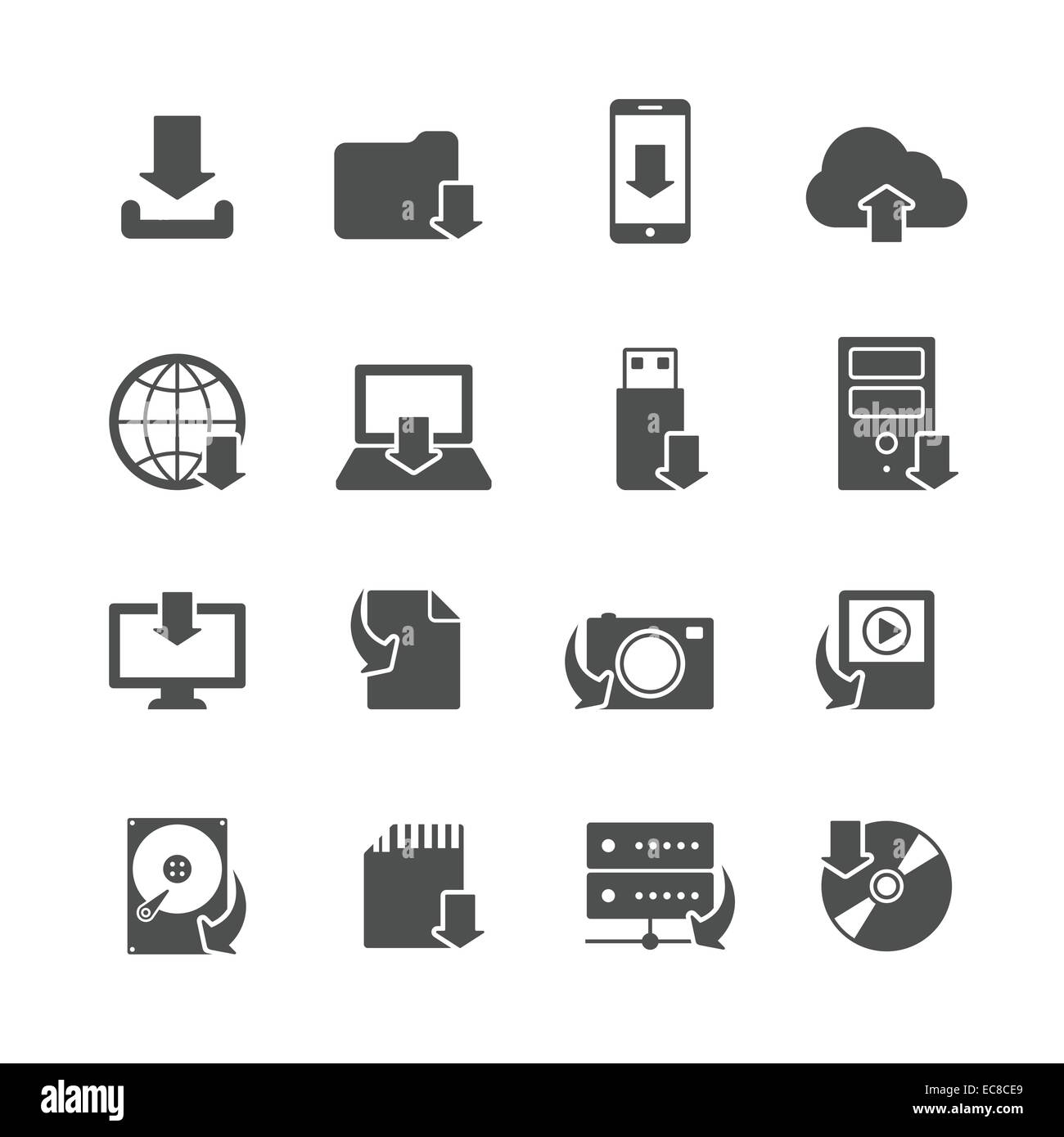 Internet download symbols collection for computer and mobile electronic ...