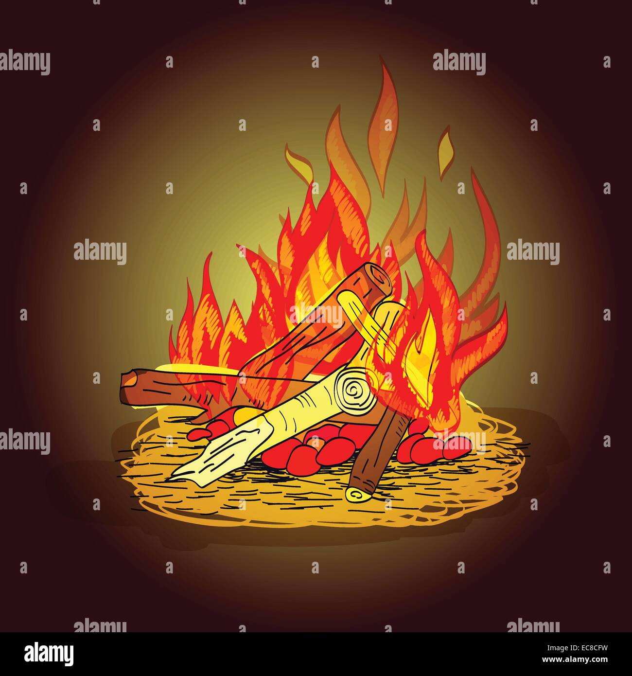 Stack of fire wood Stock Vector Images - Alamy