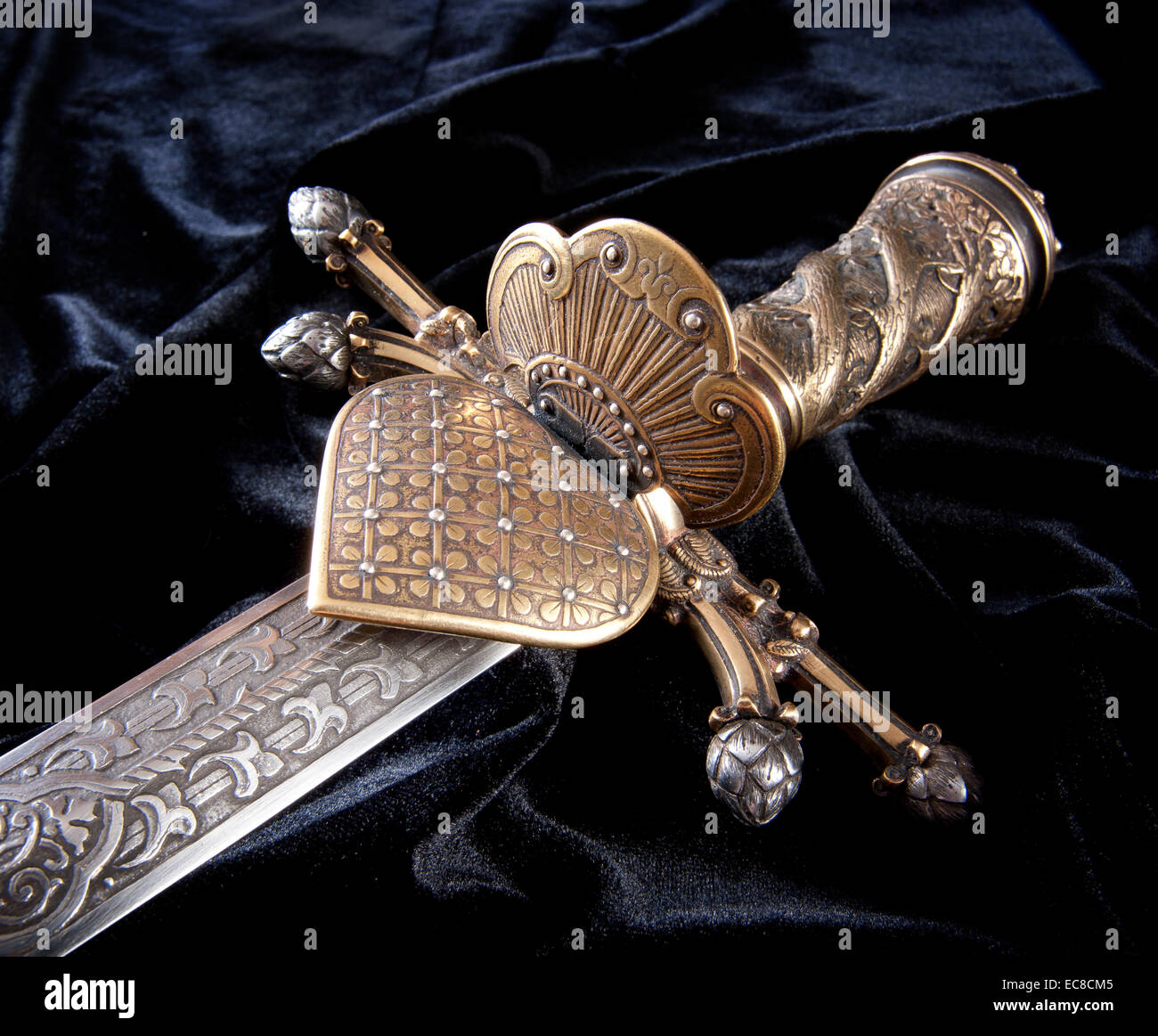 smart dagger of the medieval soldier. It was used for hunting Stock ...