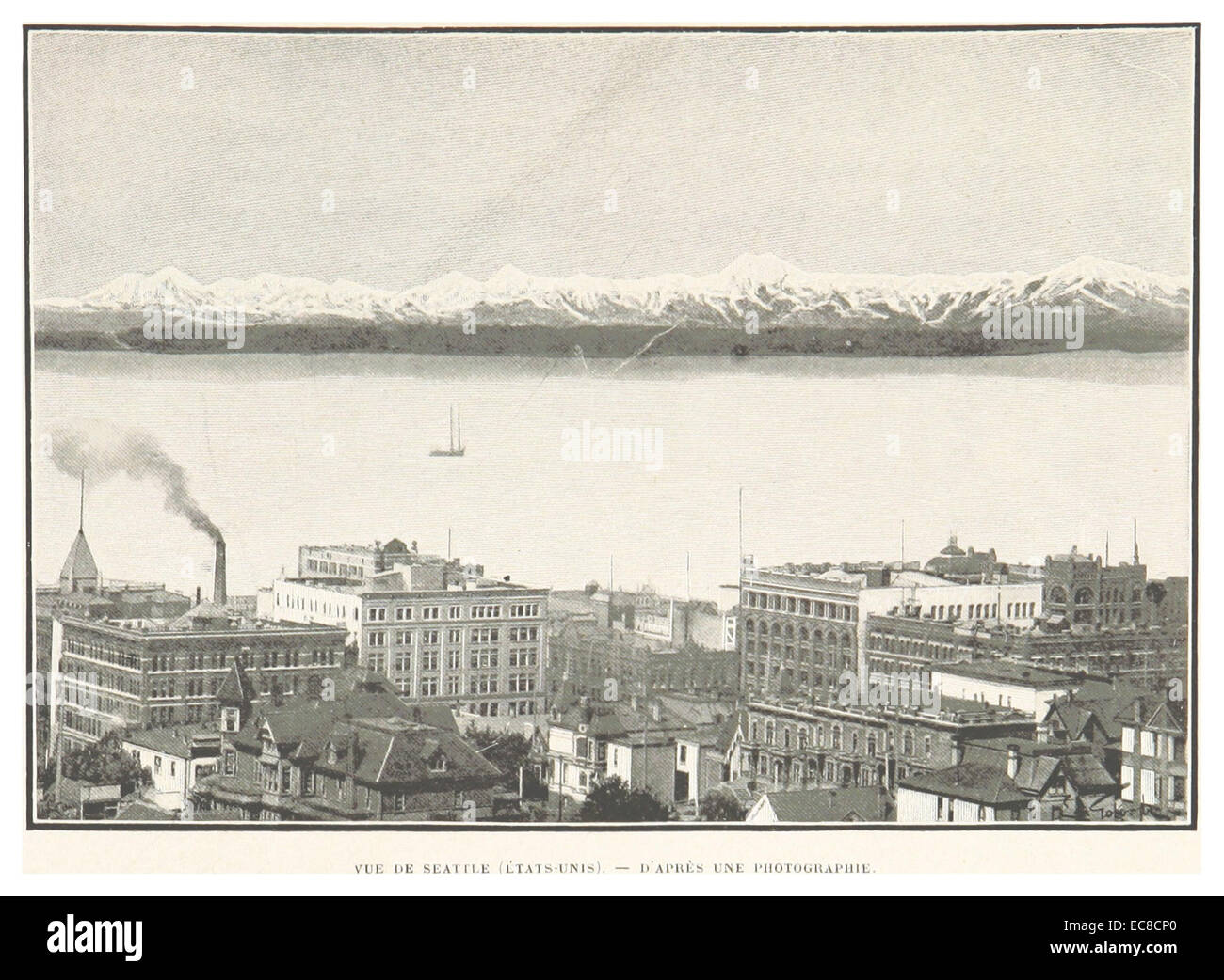 This 1899 photograph by Boillot provides a view of Seattle, capturing ...