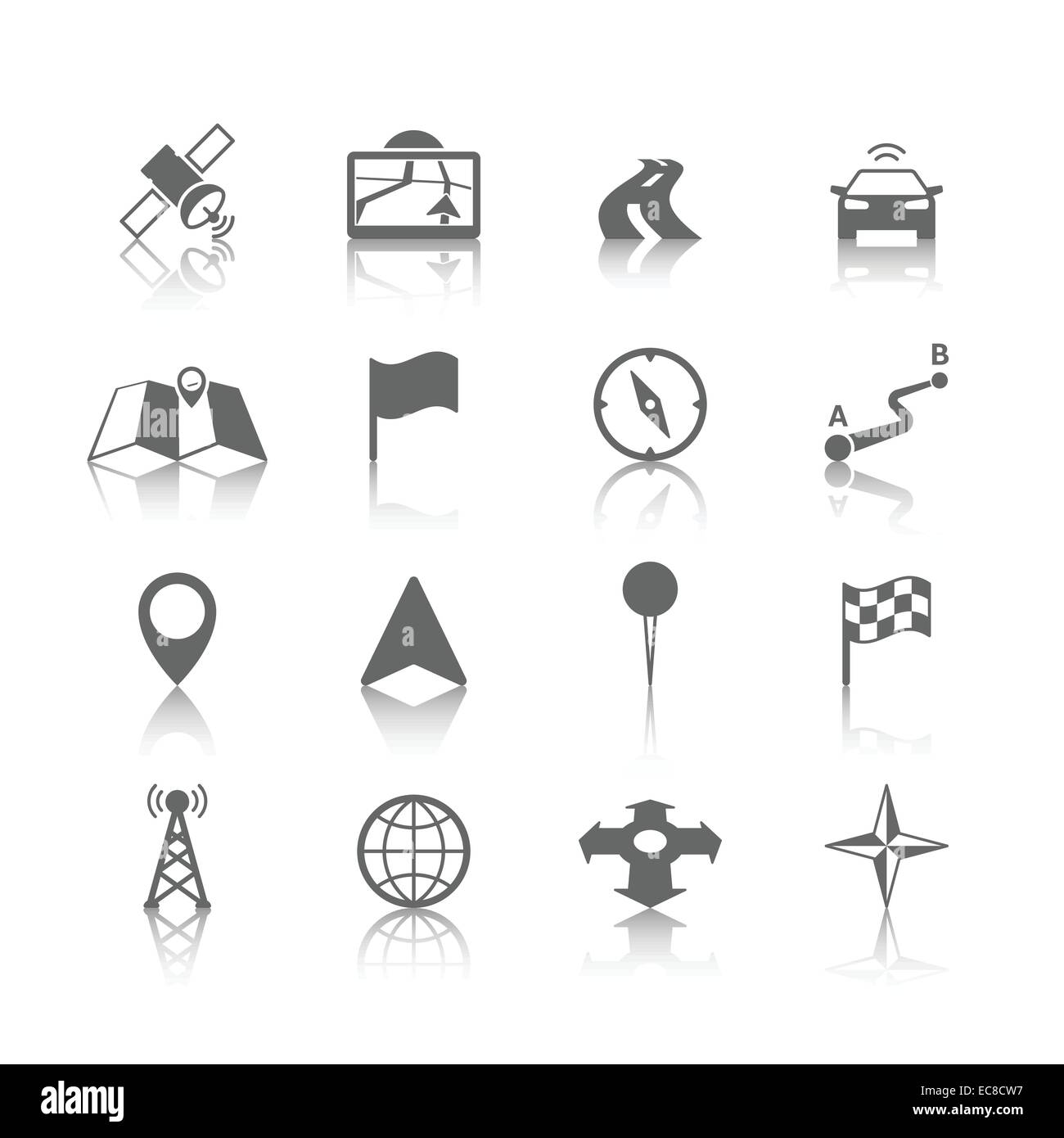 Gps Navigation Icons Cropped