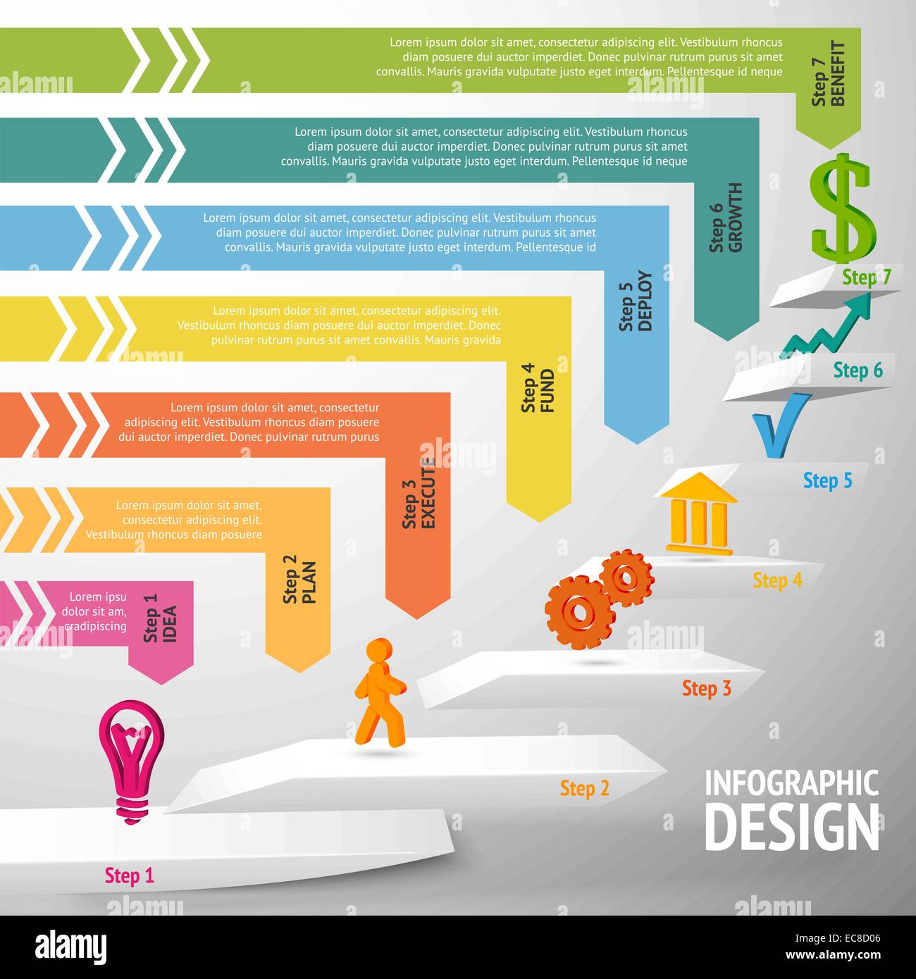 Upward direction staircase successful business steps concept ...