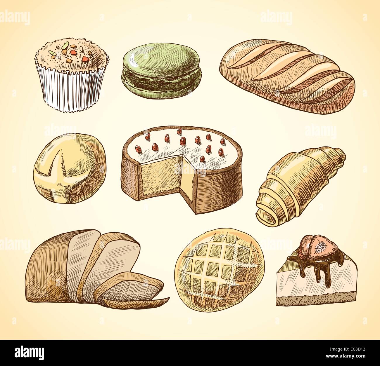 Puff pastry Stock Vector Images - Alamy