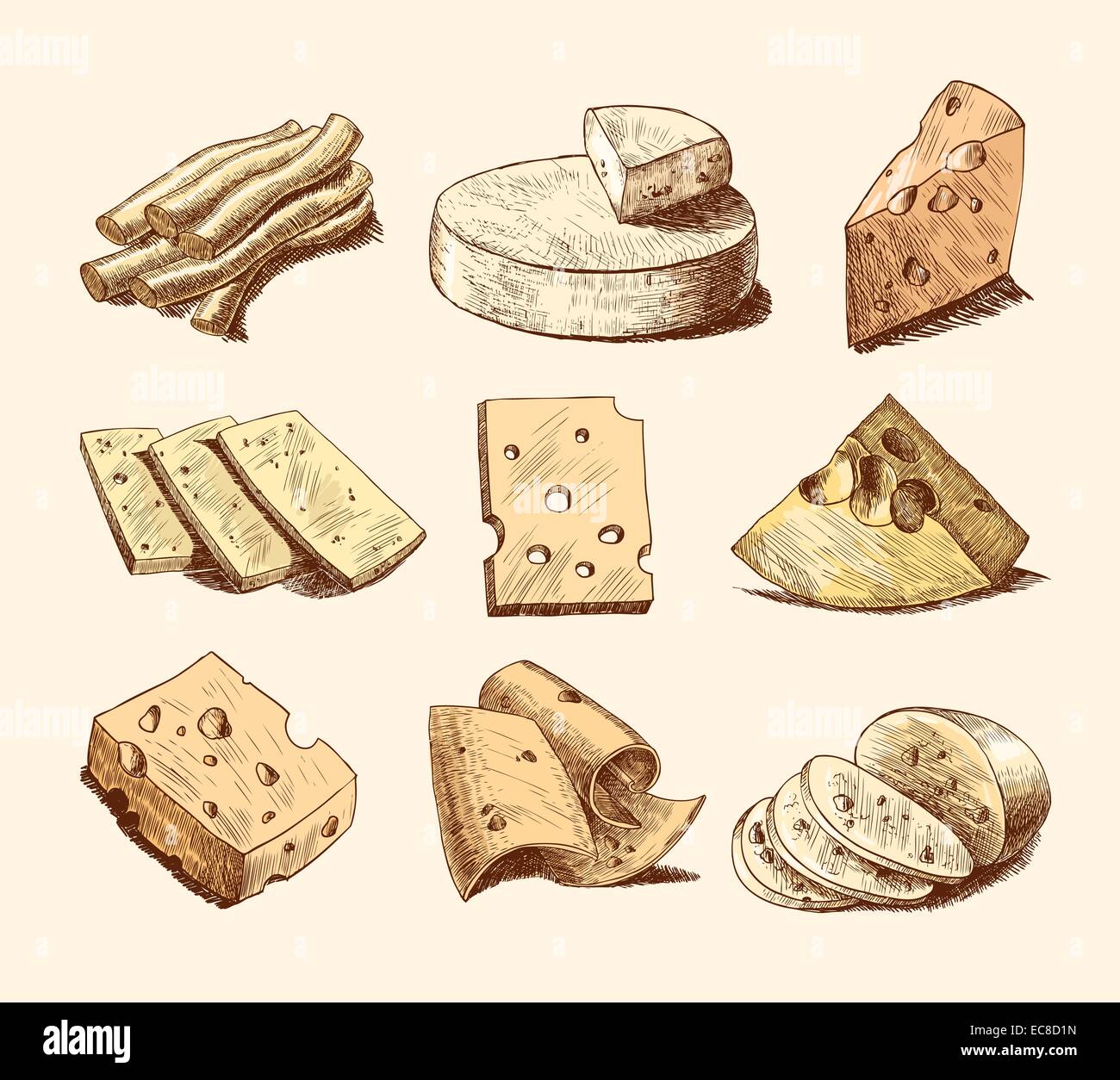 Cheddar parmesan and smoked cheese slices chunks and blocks assortment ...