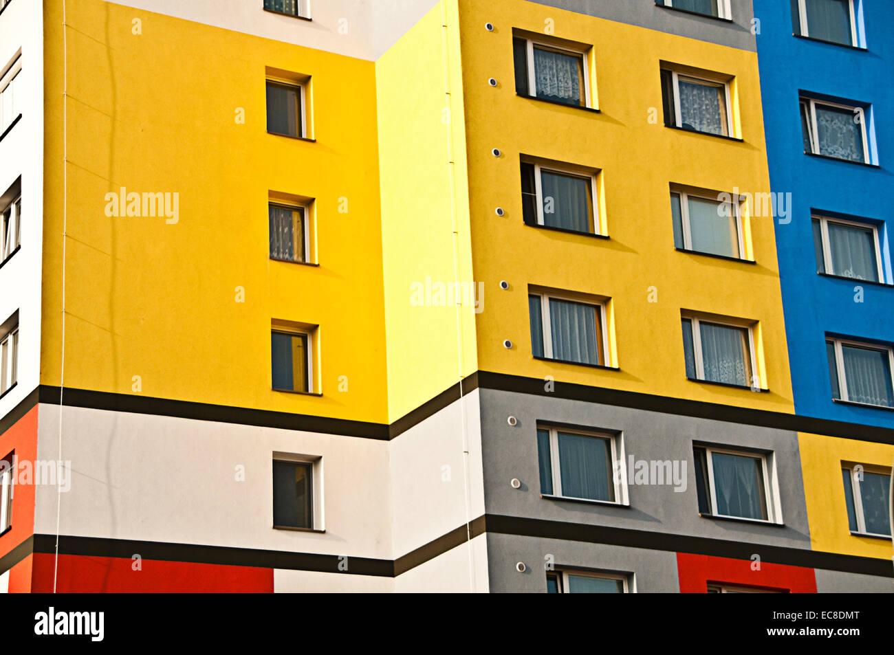 modern apartments building with colorful walls Stock Photo - Alamy