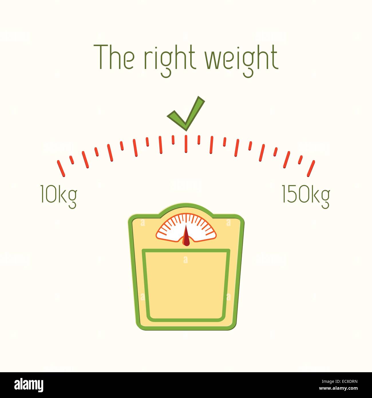 The right weight poster with floor bathroom fitness scales vector ...