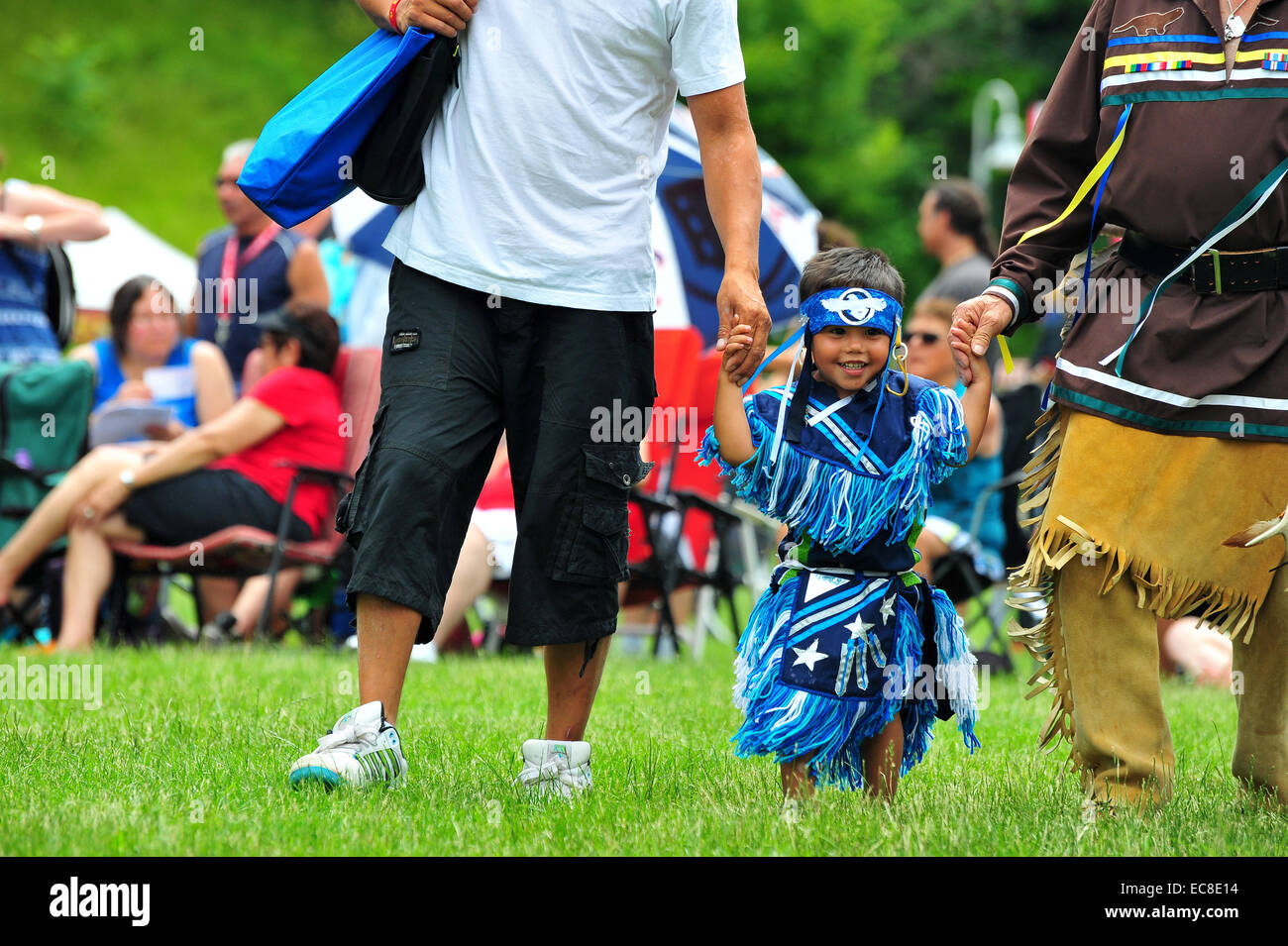 Indigenous Canadians participate in Canada Day celebrations held in a ...