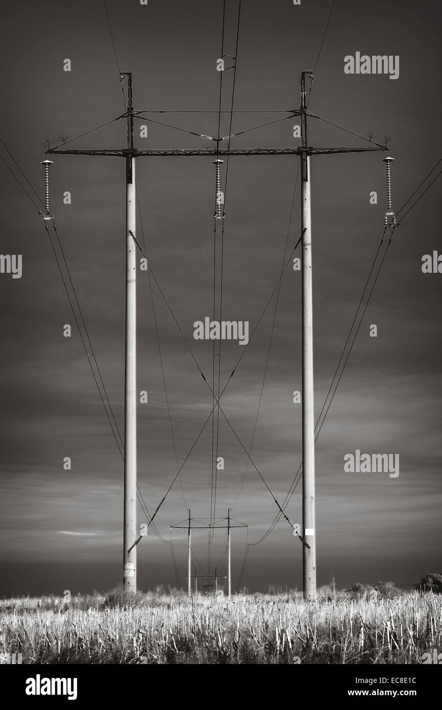 Power distribution line rural hi-res stock photography and images - Alamy