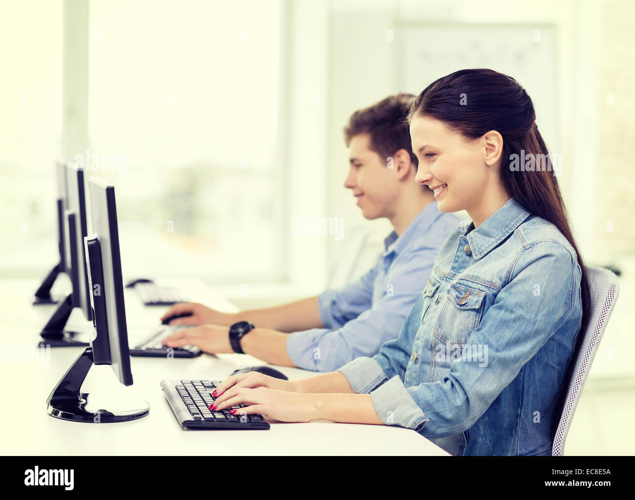 Two computer monitors hi-res stock photography and images - Alamy