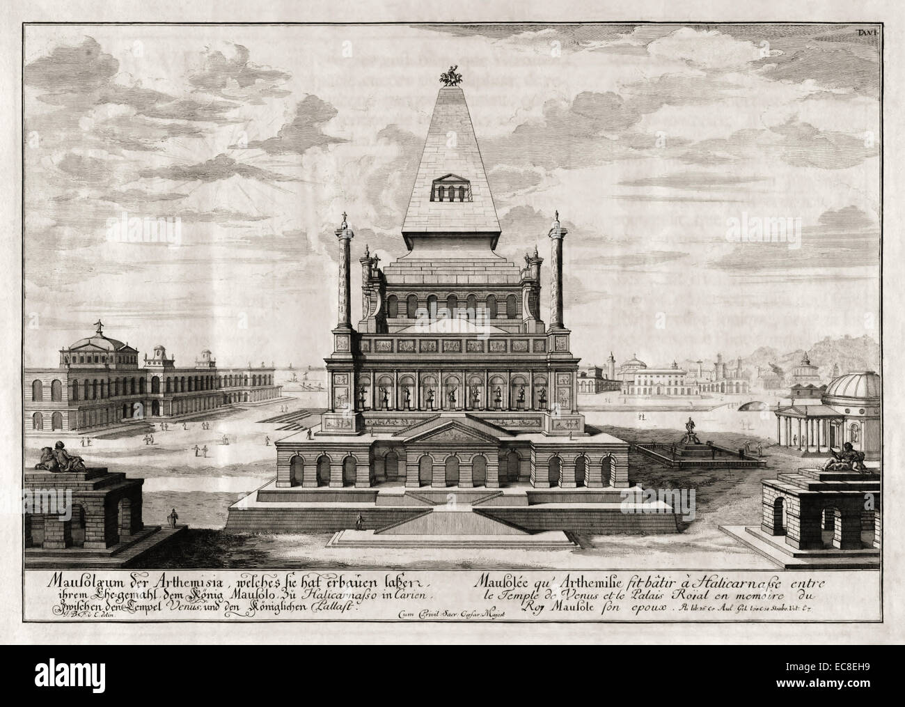 Mausoleum at Halicarnassus, one of the Seven Wonders of the Ancient ...