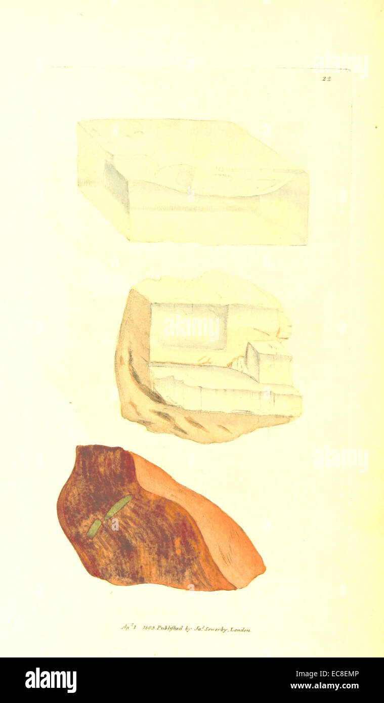 British Mineralogy Vol.1 (1804) p112 T22 SODA muriata Stock Photo - Alamy