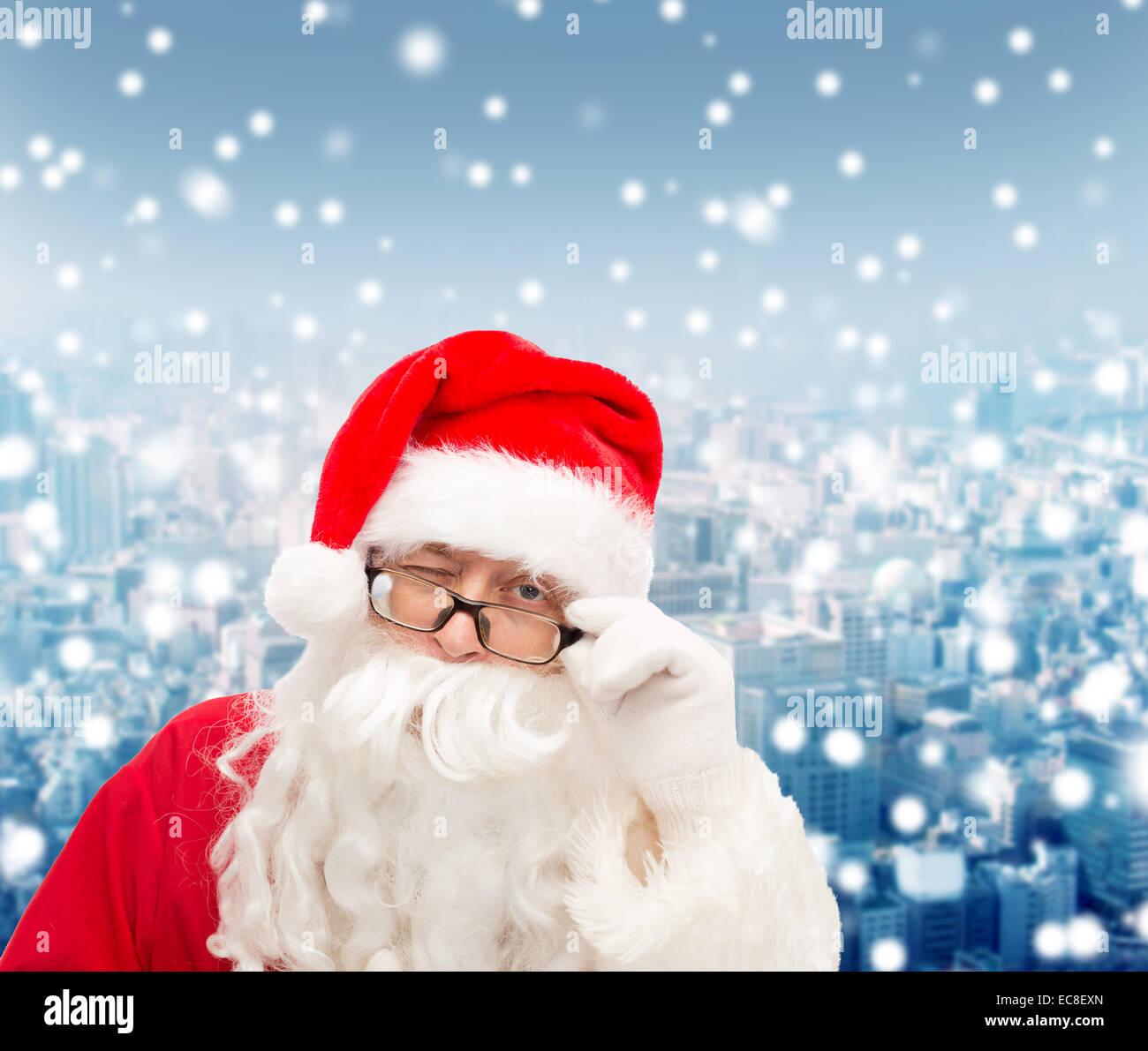 Winking santa hi-res stock photography and images - Alamy