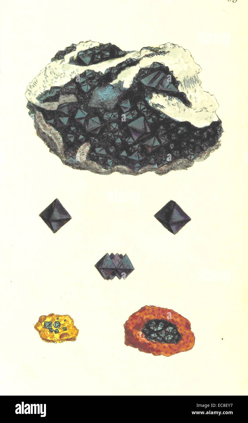 An illustration from the 1804 volume of British Mineralogy depicting ...
