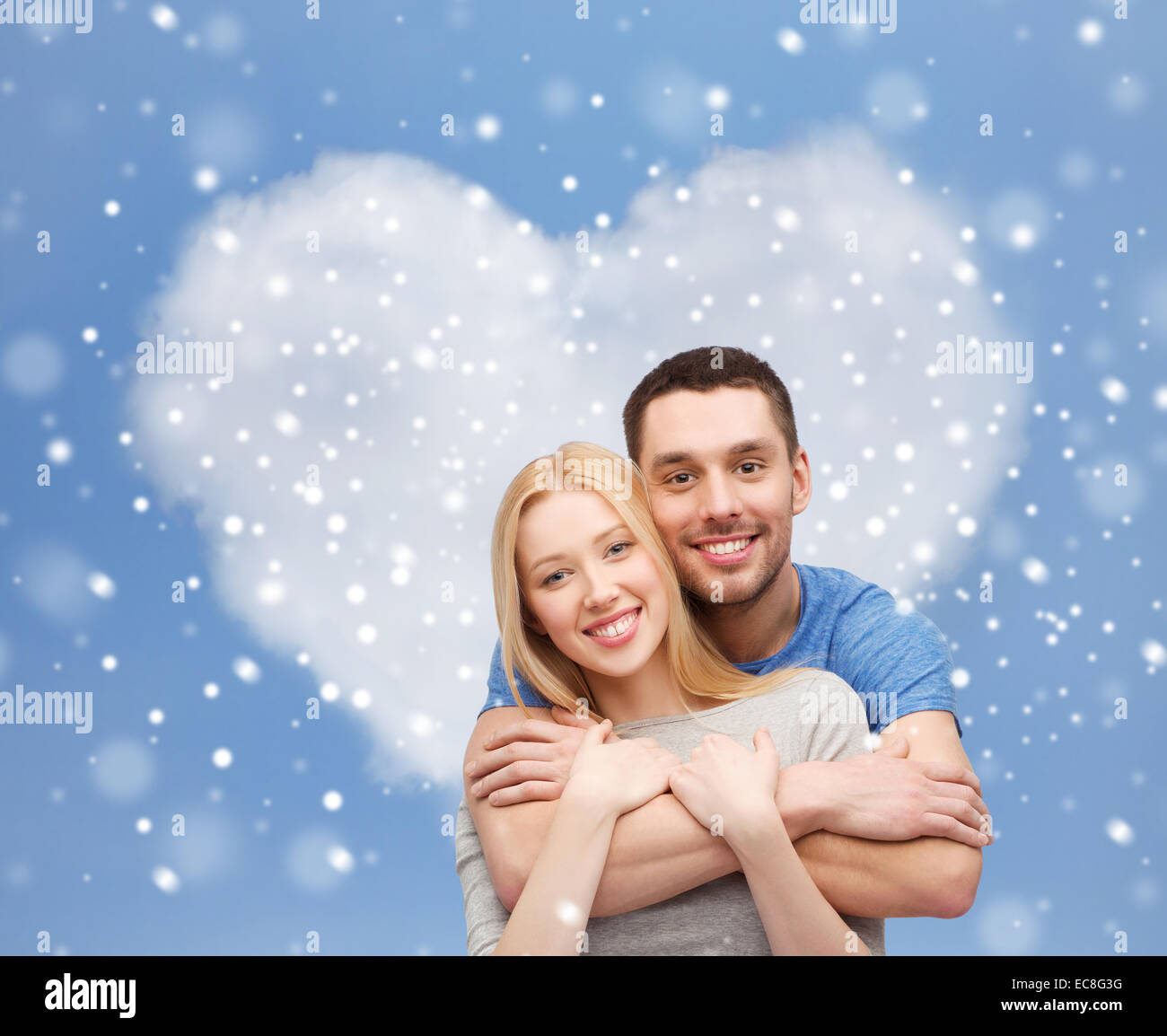 Woman happy couple love heart hi-res stock photography and images - Alamy