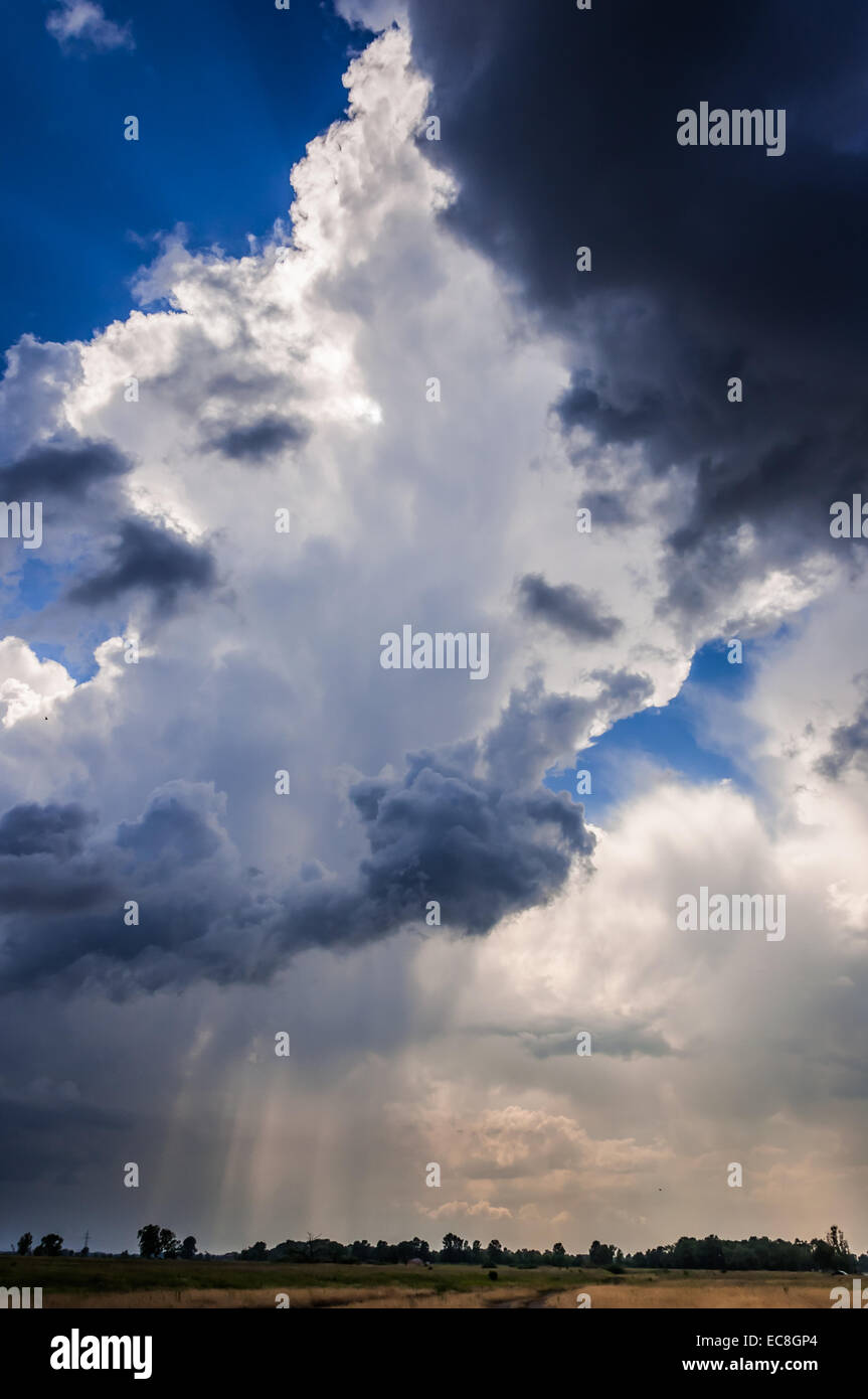 Dramatic sky with stormy clouds , the landscape Stock Photo - Alamy