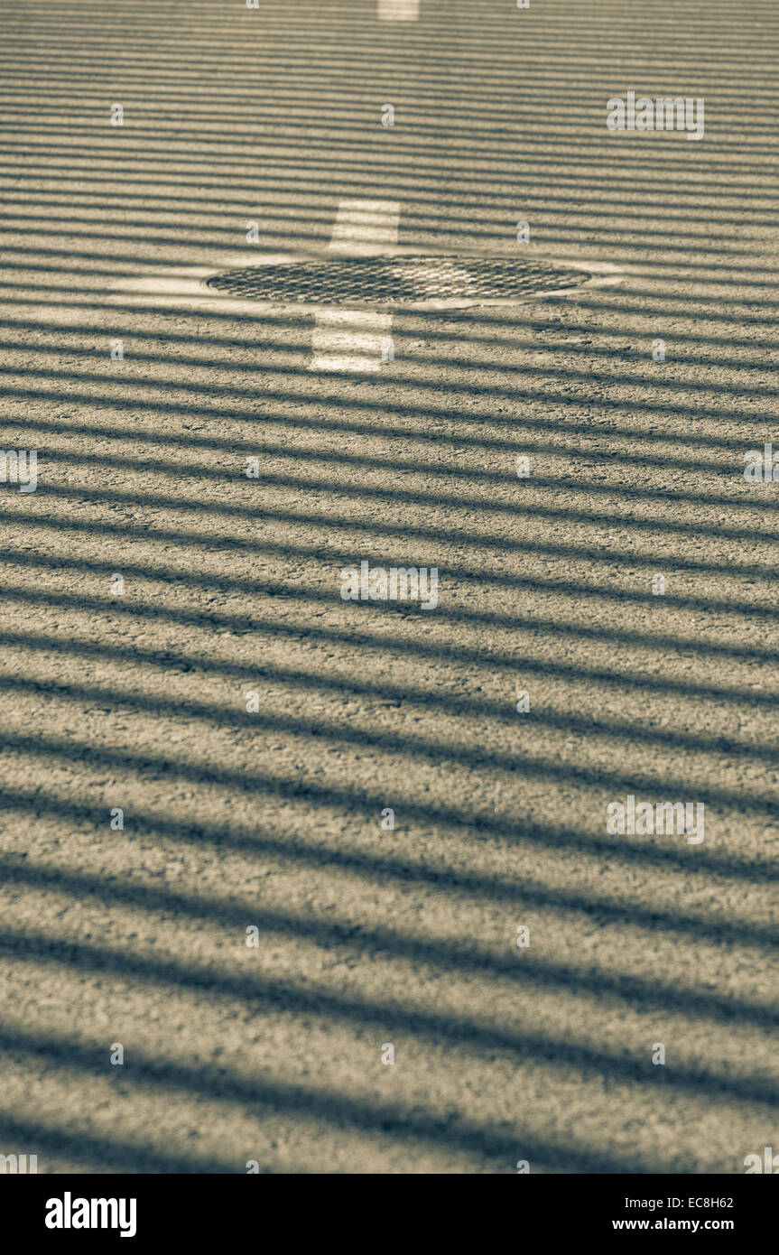 shadow lines on the ground Stock Photo - Alamy