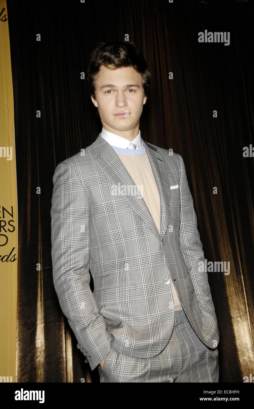 Los Angeles, CA, USA. 10th Dec, 2014. Ansel Elgort at the press ...