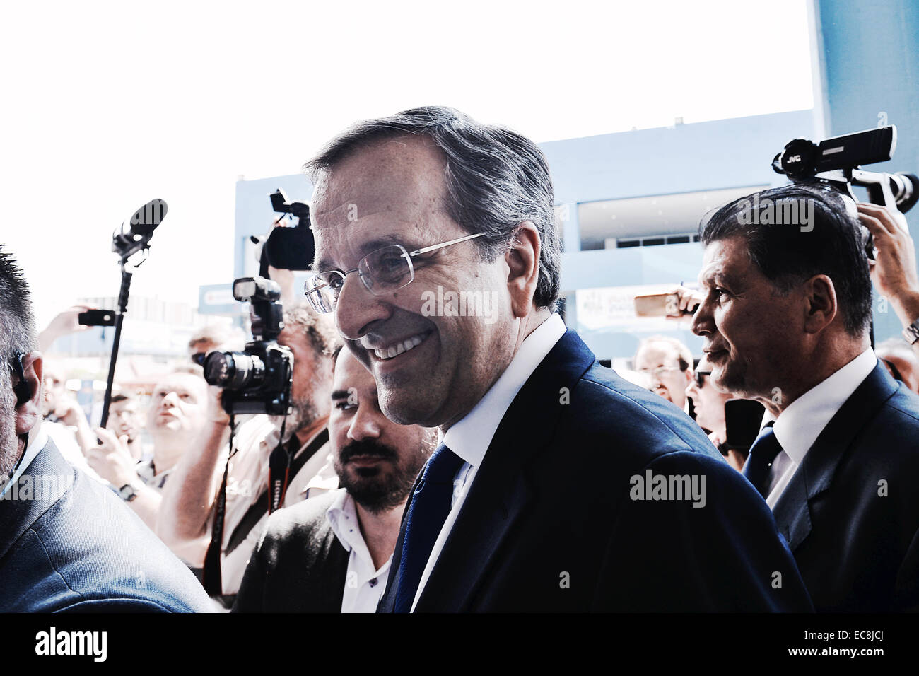 The Greek Prime Minister Antonis Samaras during his visit in the 79th ...