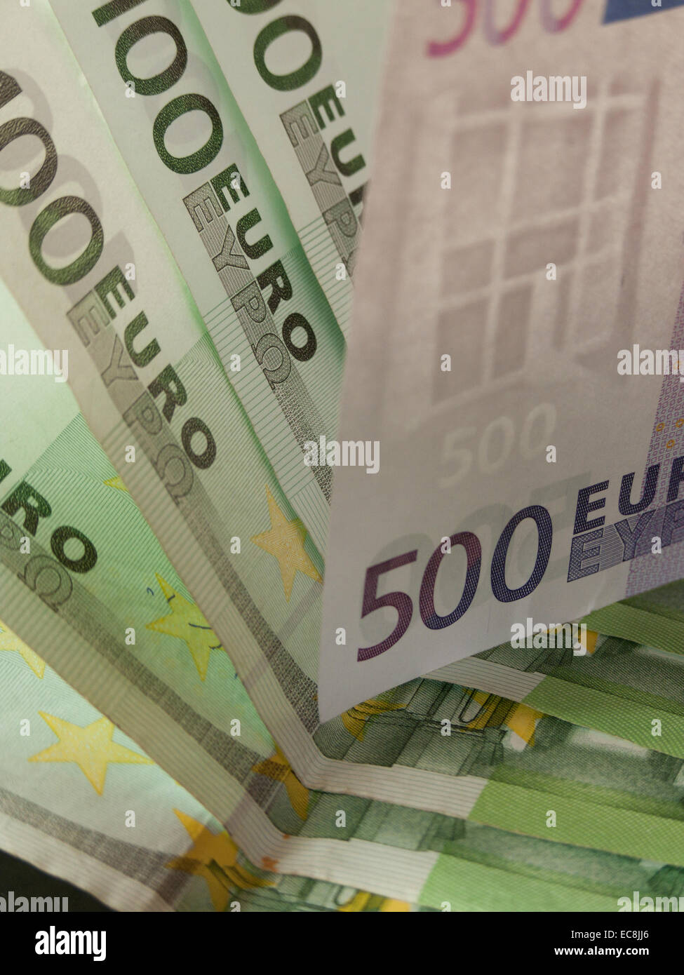 Close up of Euro bank notes (european currency Stock Photo - Alamy