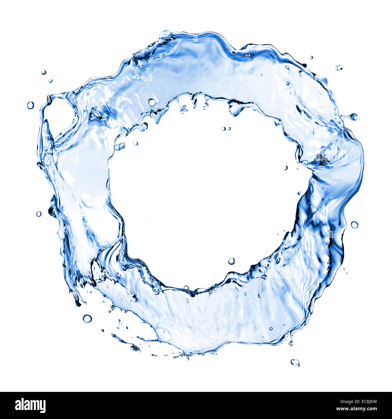 round water splash isolated on white Stock Photo - Alamy