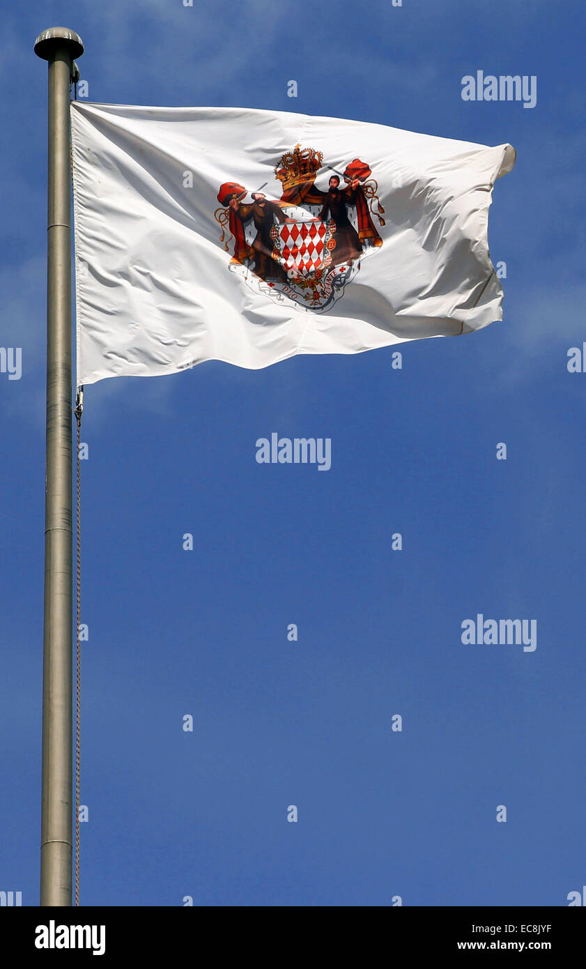 Monte Carlo, Monaco. 27th May, 2011. The flag of the principality of ...