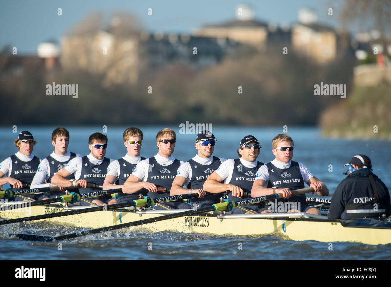 River Thames, London, UK. 10th December, 2014. Oxford University Boat ...