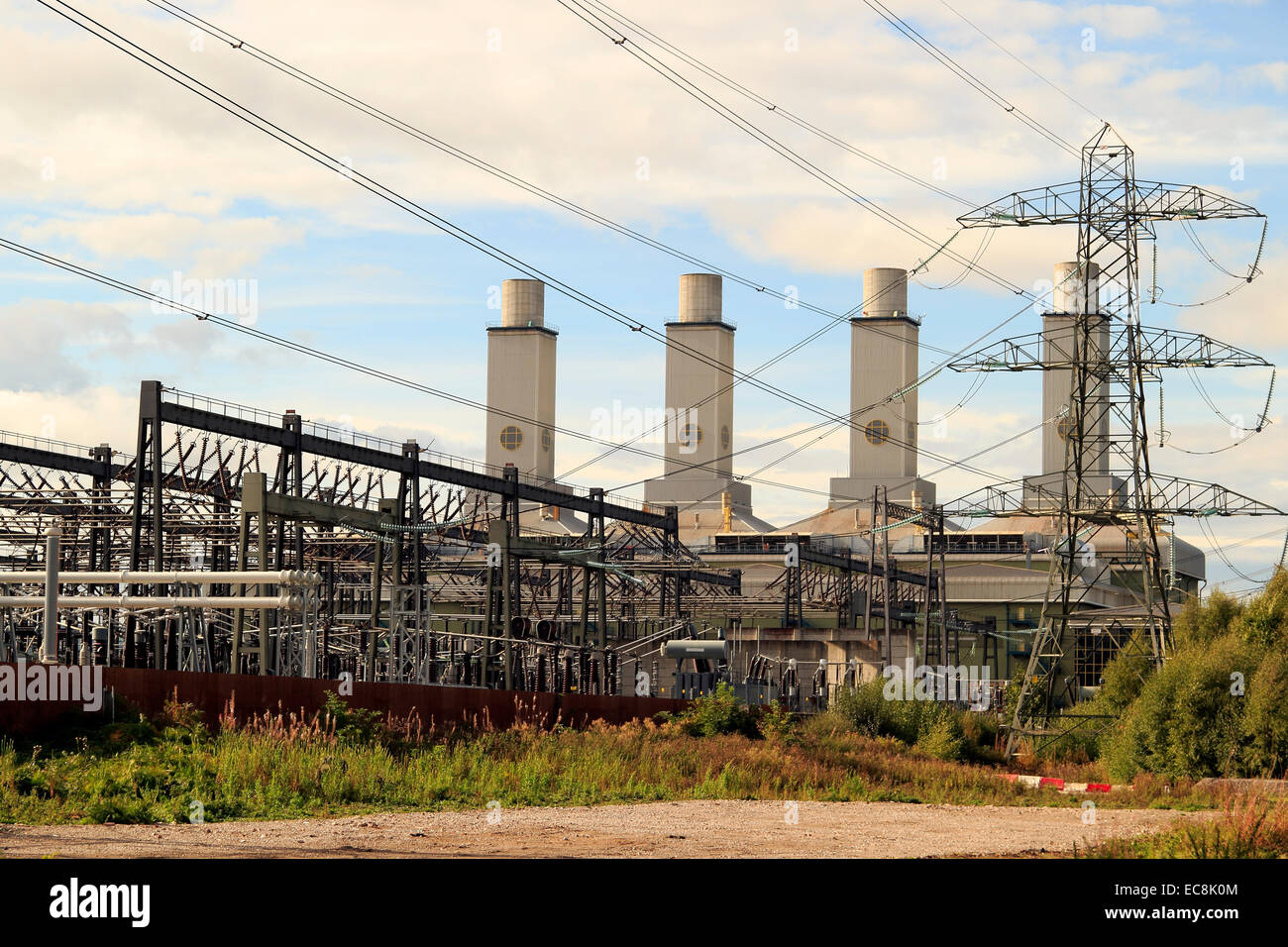 Connah’s Quay Power Station, on the River Dee Estuary, Flintshire ...
