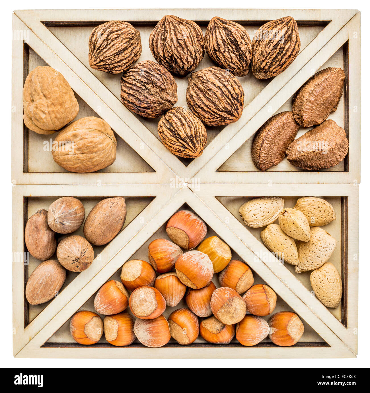 variety of nuts (pecan, almond, black and English walnuts, hazelnuts ...