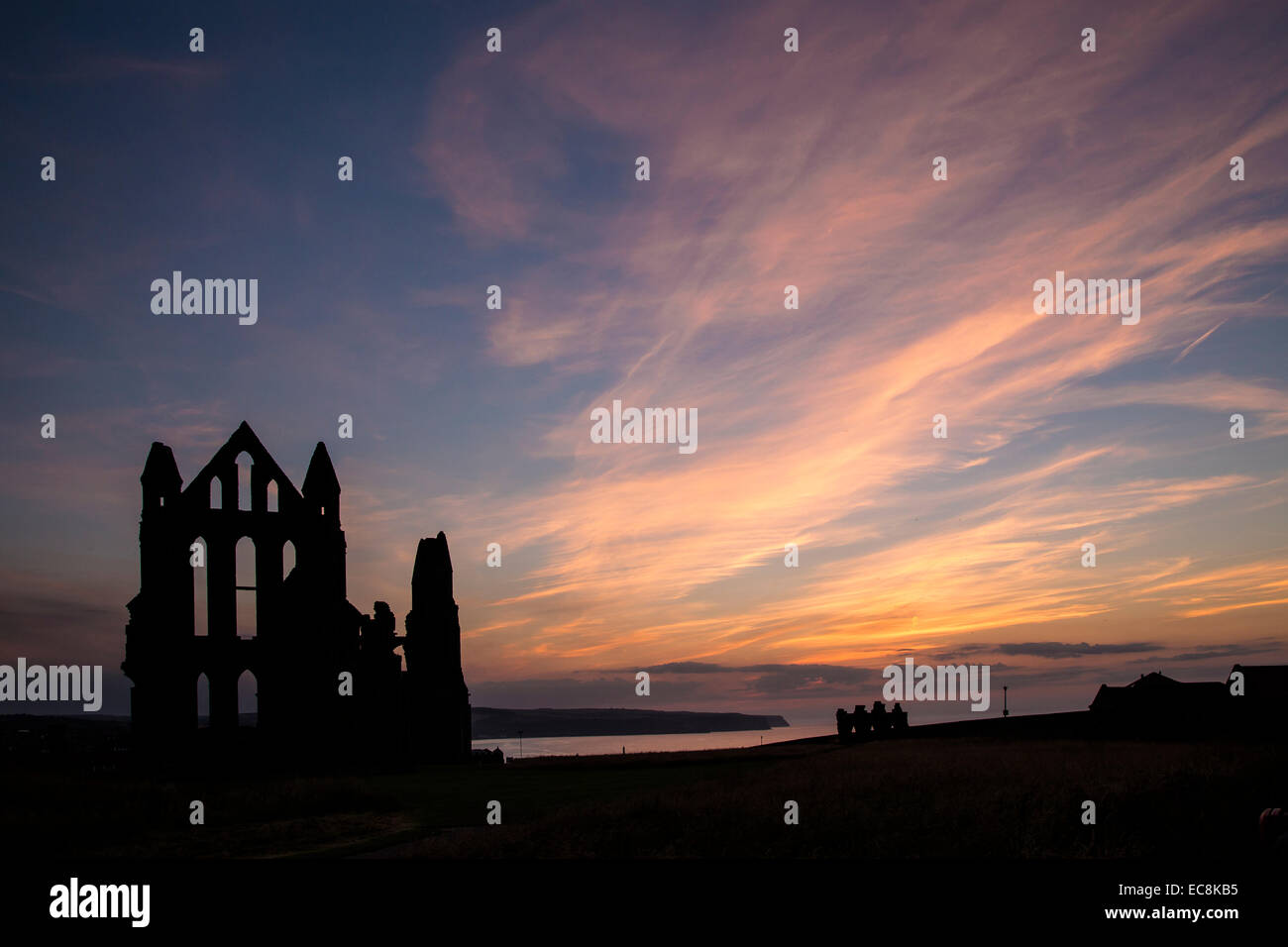 Whitby abbey silhouette hi-res stock photography and images - Alamy