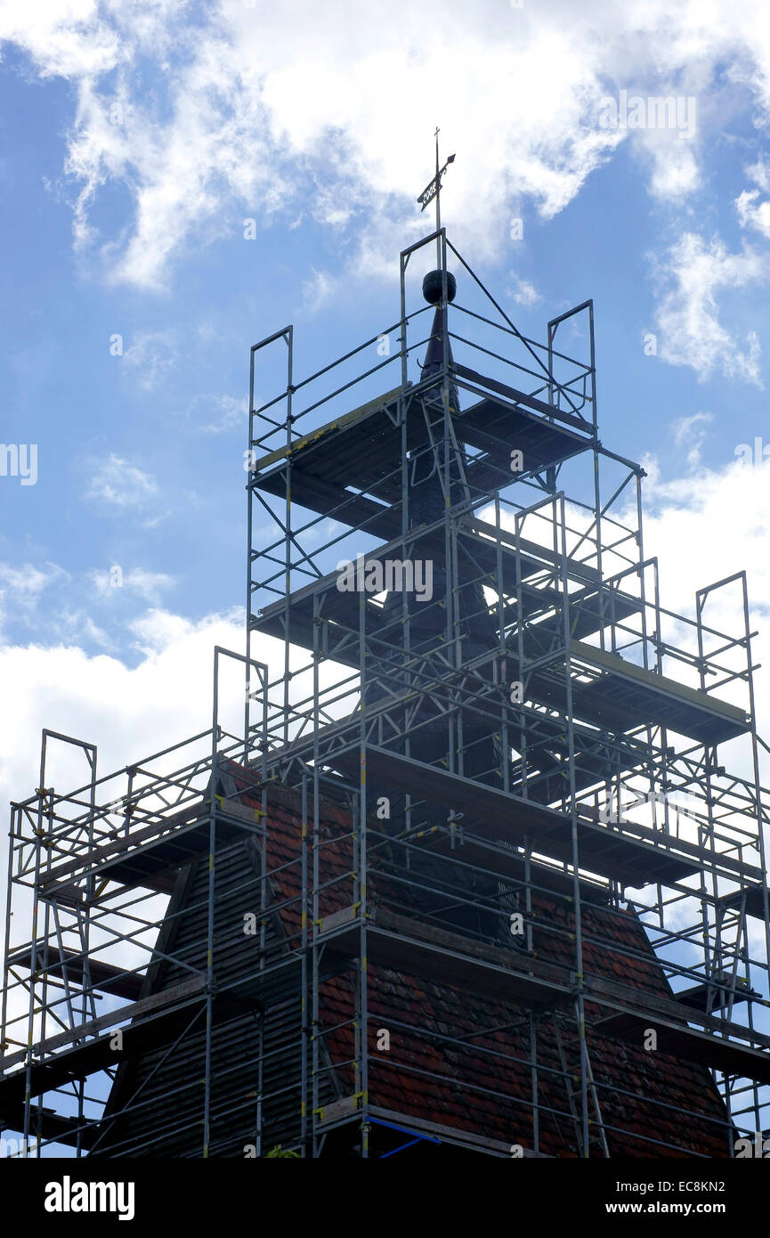 Scaffolding church spire construction hi-res stock photography and ...