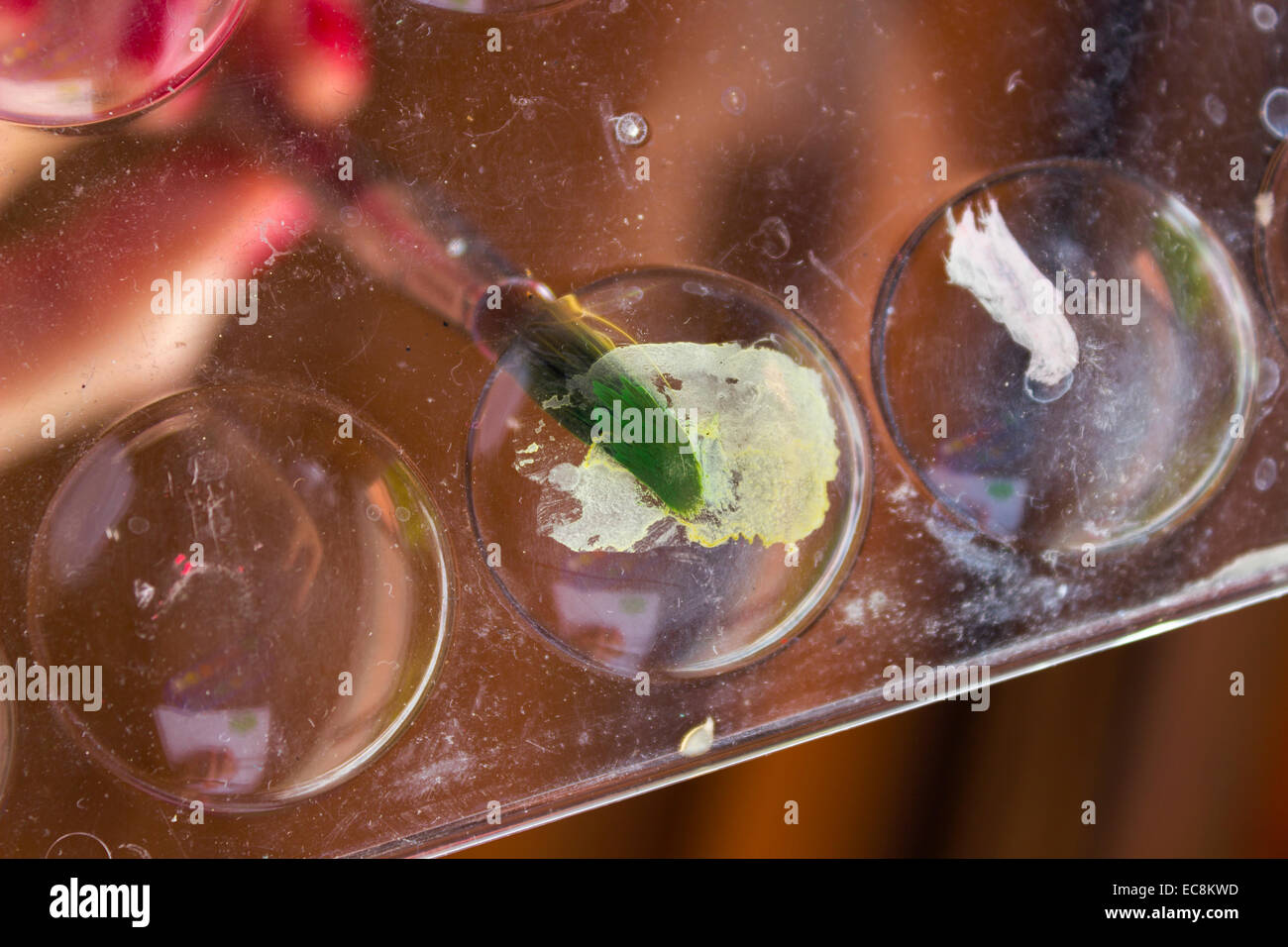 Artist using watercolors Stock Photo - Alamy