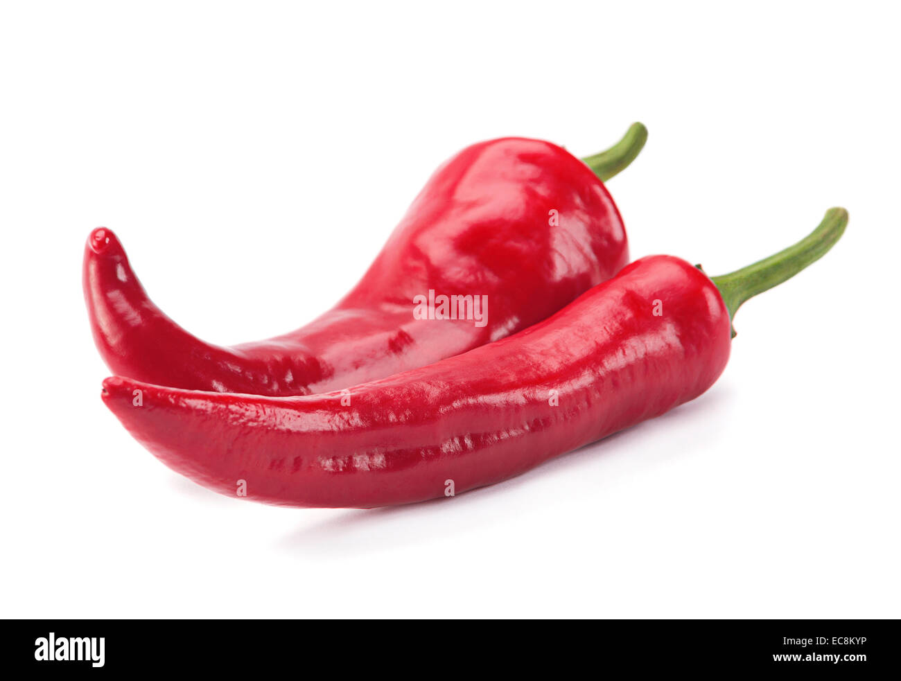 Red fresh chili pepper isolated on white Stock Photo - Alamy