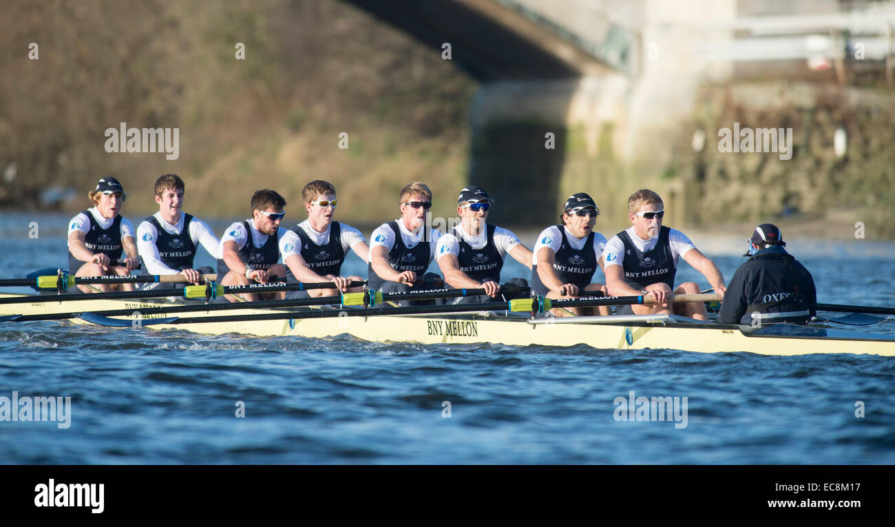 River Thames, London, UK. 10th December, 2014. Oxford University Boat ...